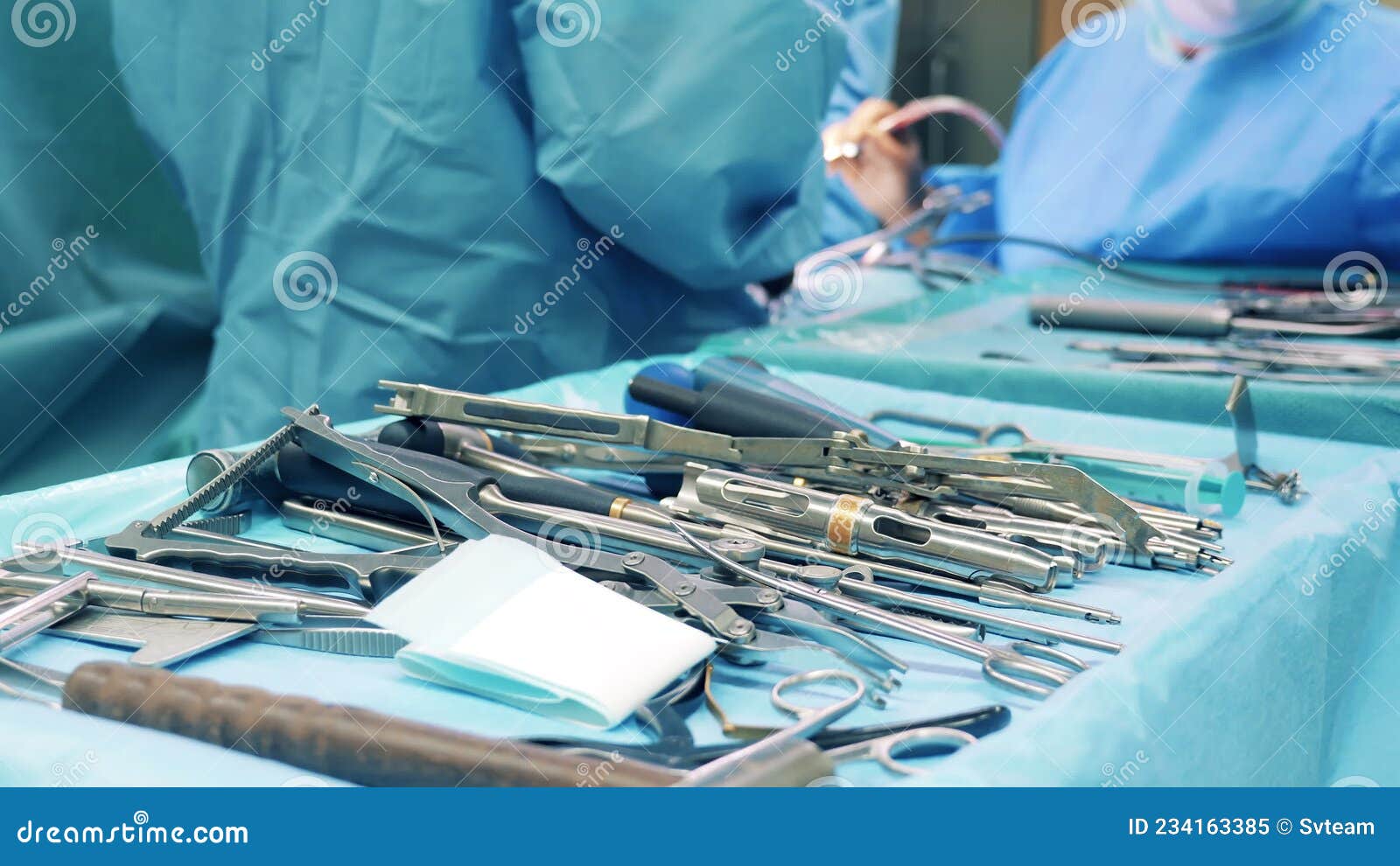 A Tray with Surgical Tools Getting Used during Operation Stock Video ...
