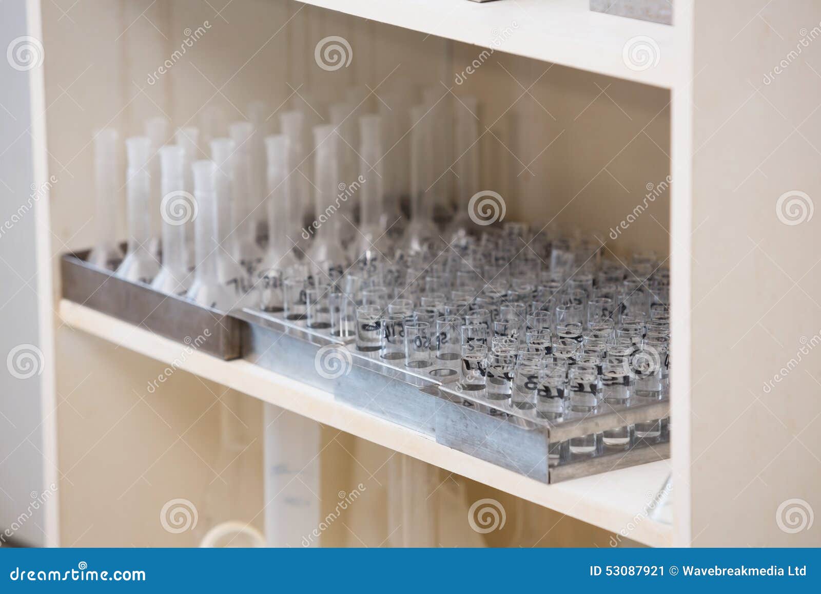 Tray with Test Tubes at the Shelf Stock Image - Image of people ...