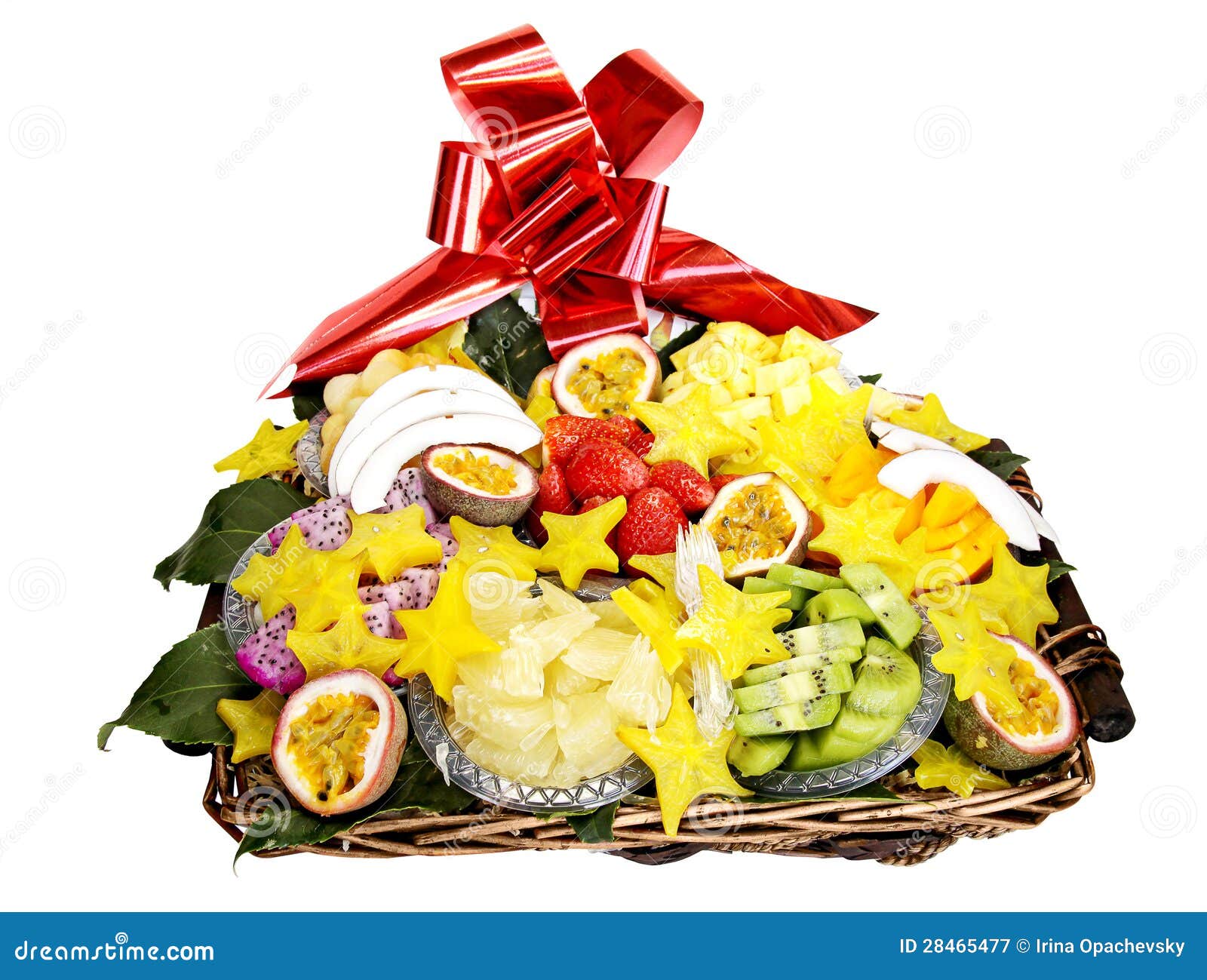 Tray of tropical fruit stock image. Image of tray, sliced - 28465477