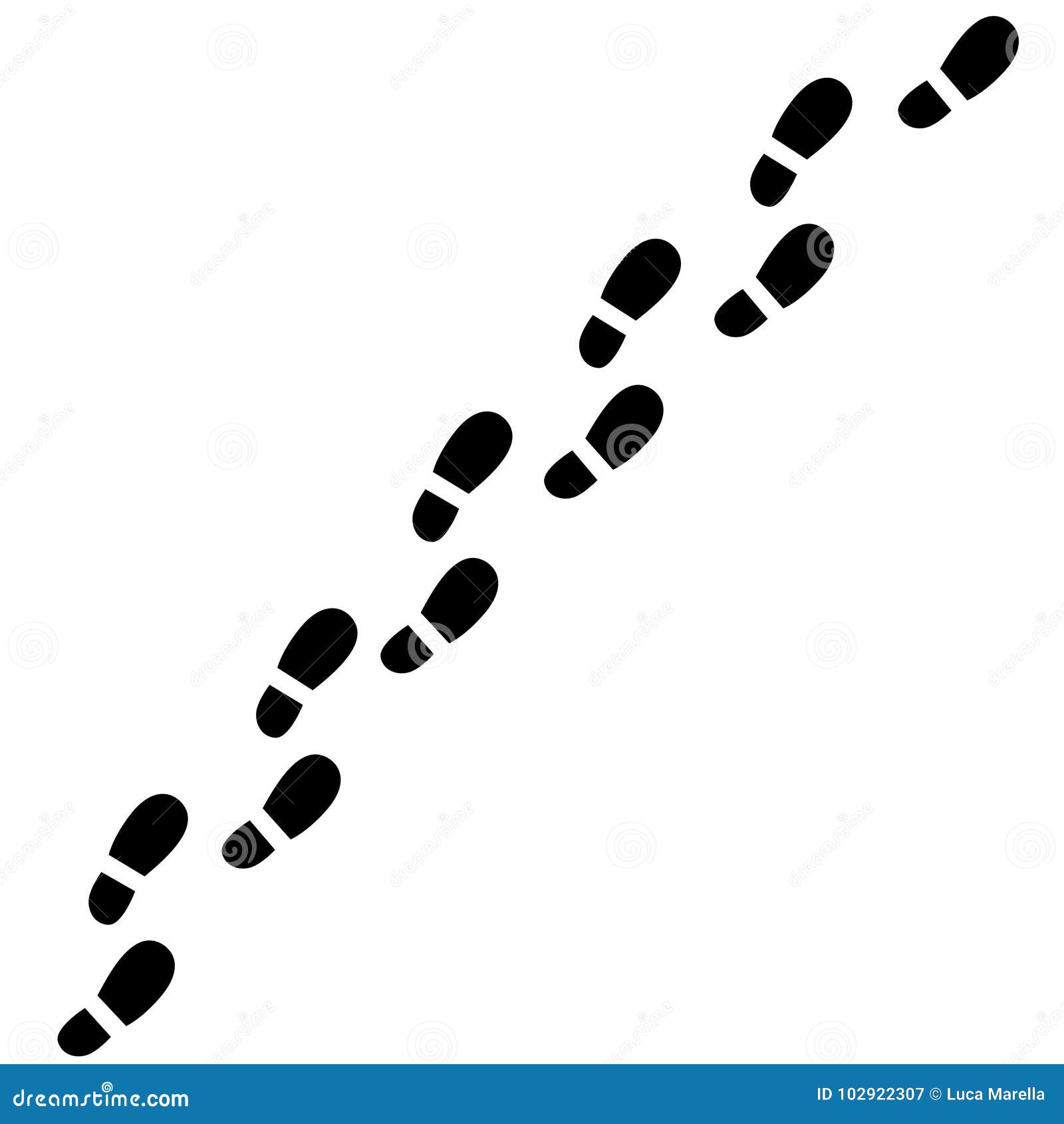 Trayectoria de los pasos ilustración del vector. Ilustración de hombre ...