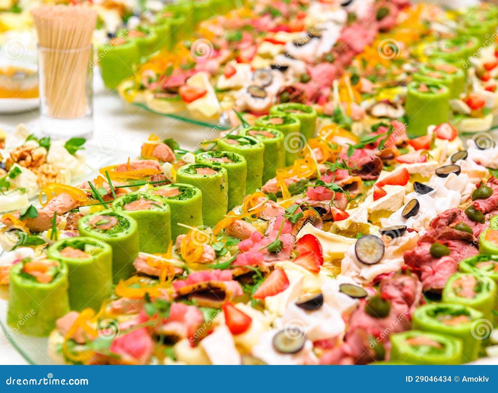Trays with appetizer stock photo. Image of cured, garnish - 29046434