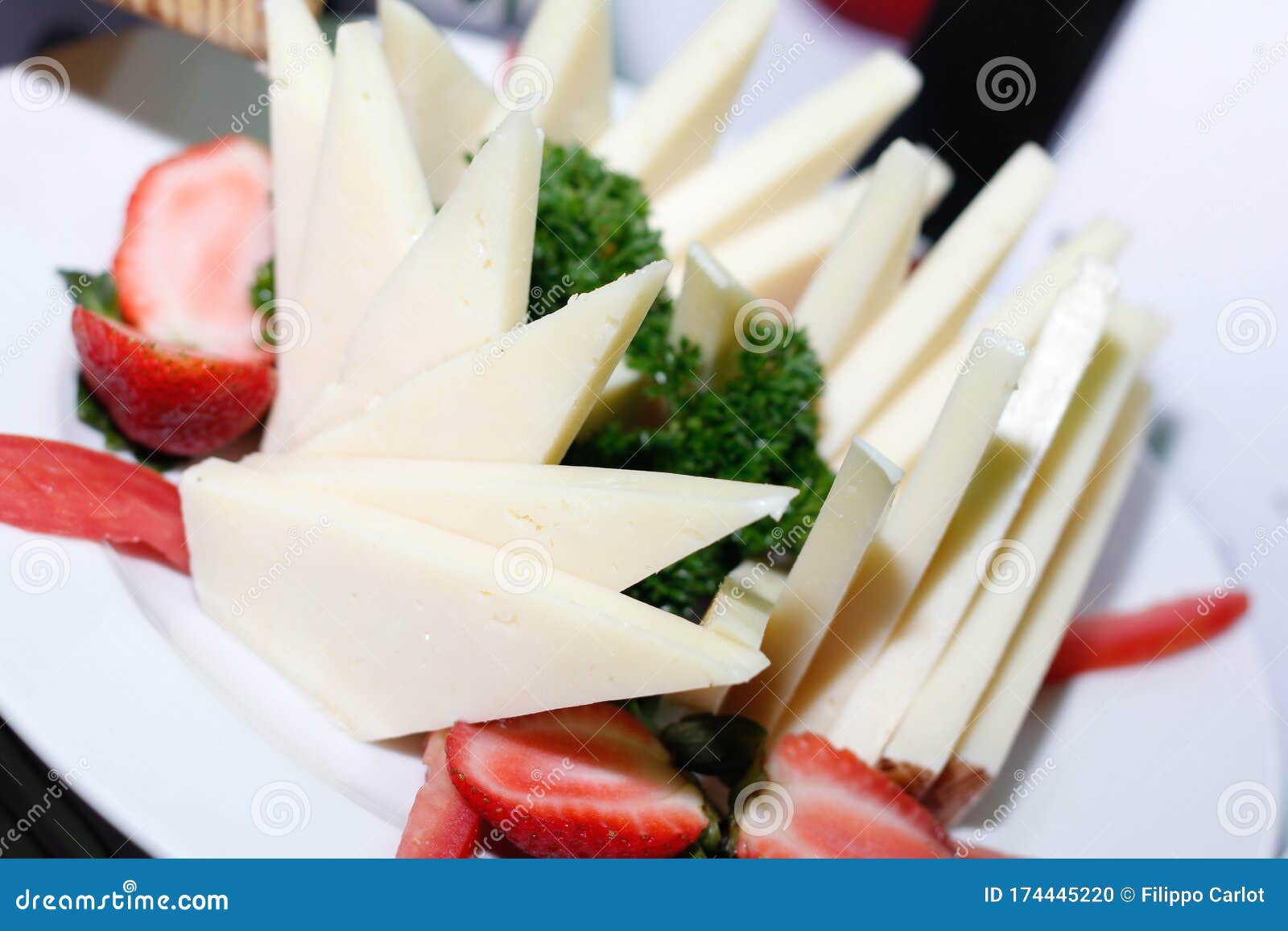 Trays Full of Slices of Cheese Stock Photo - Image of dairy, macro ...