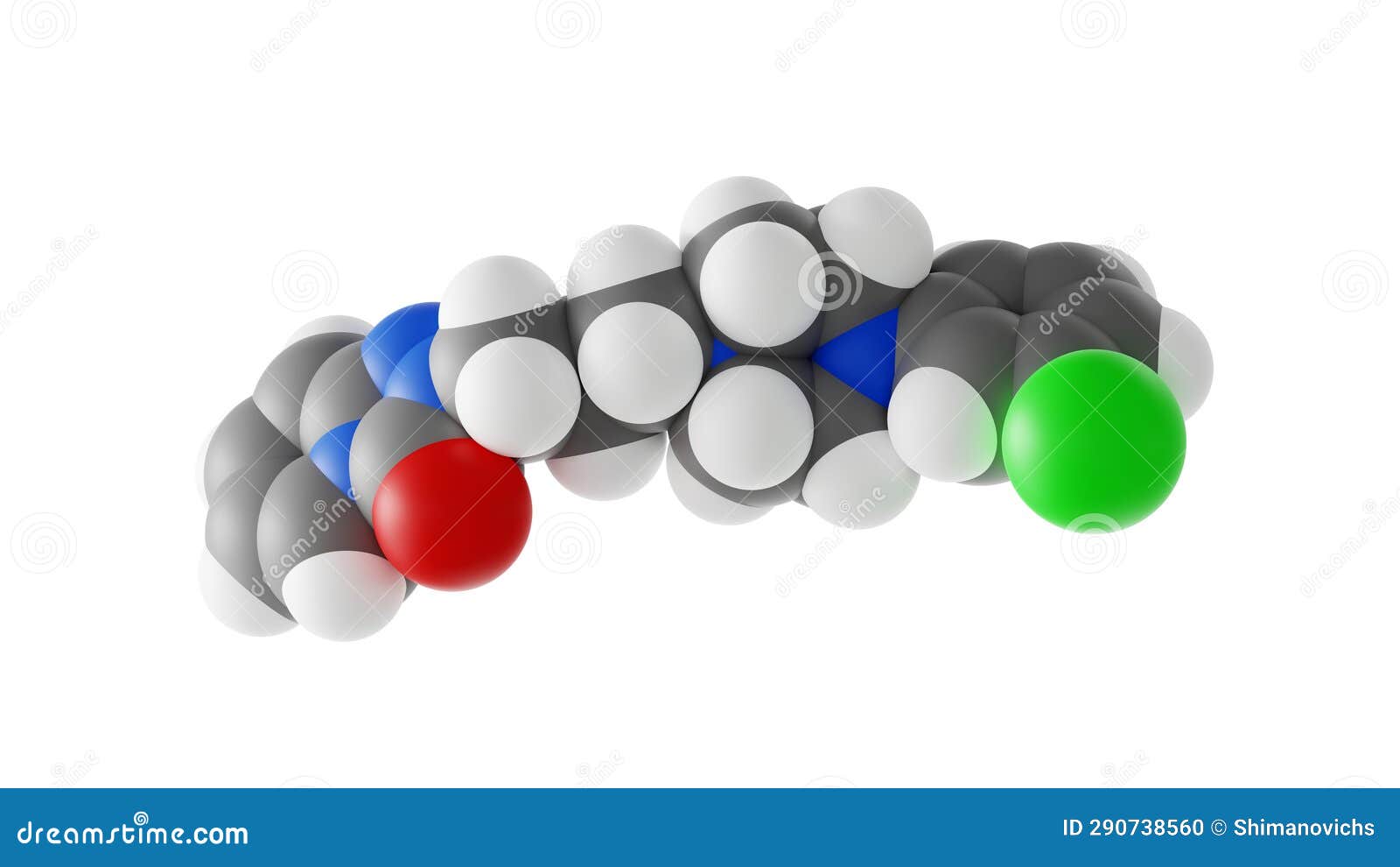 Trazodone Molecular Structure, 3d Model Molecule, Antidepressant ...
