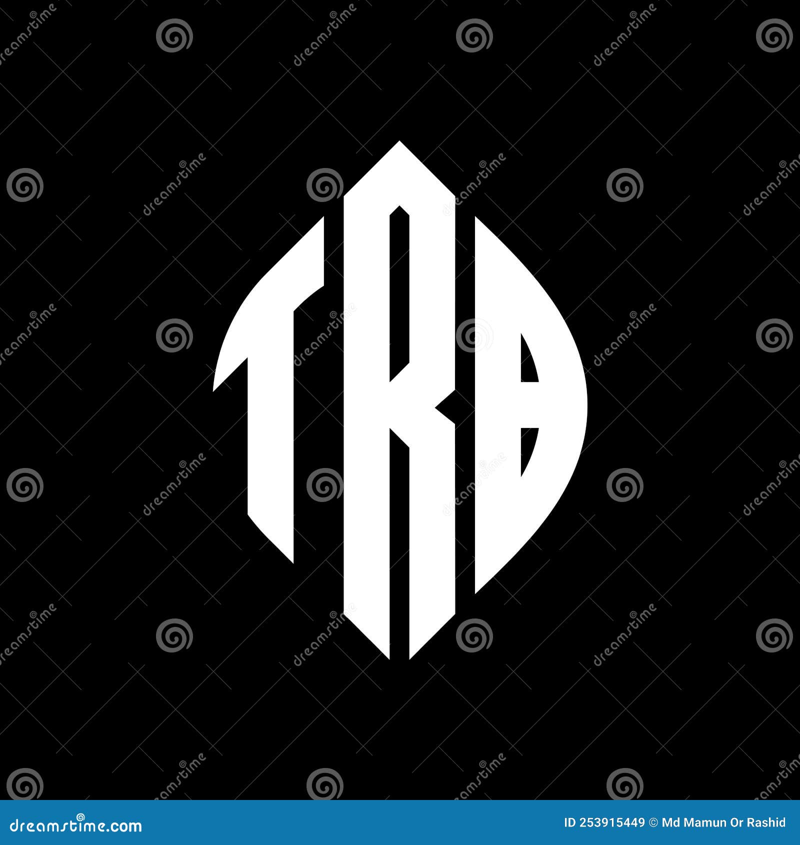 TRB Circle Letter Logo Design with Circle and Ellipse Shape. TRB ...