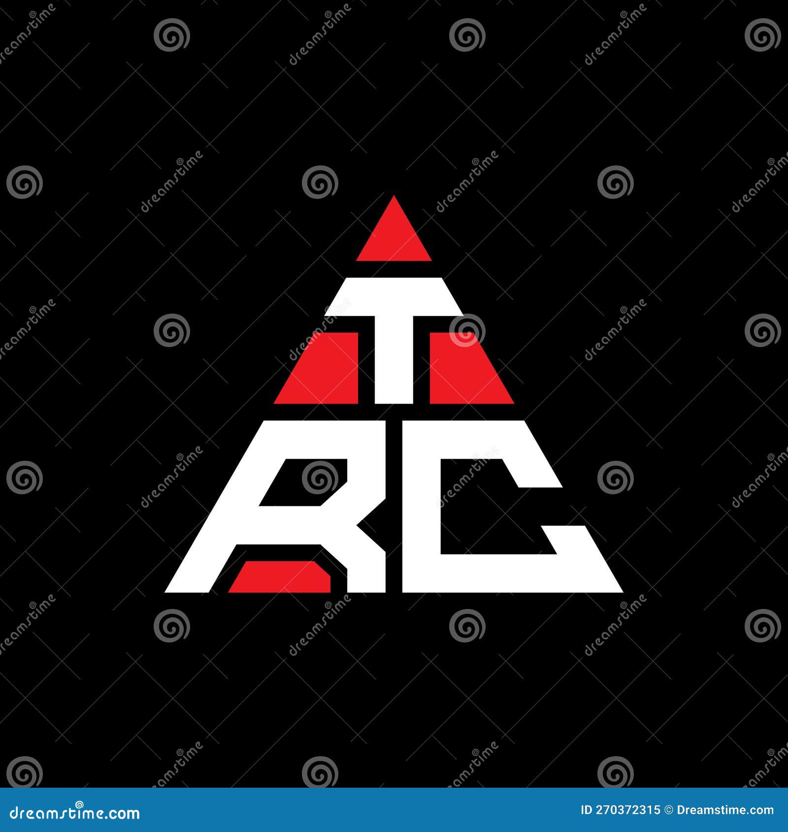 TRC Triangle Letter Logo Design with Triangle Shape. TRC Triangle Logo ...