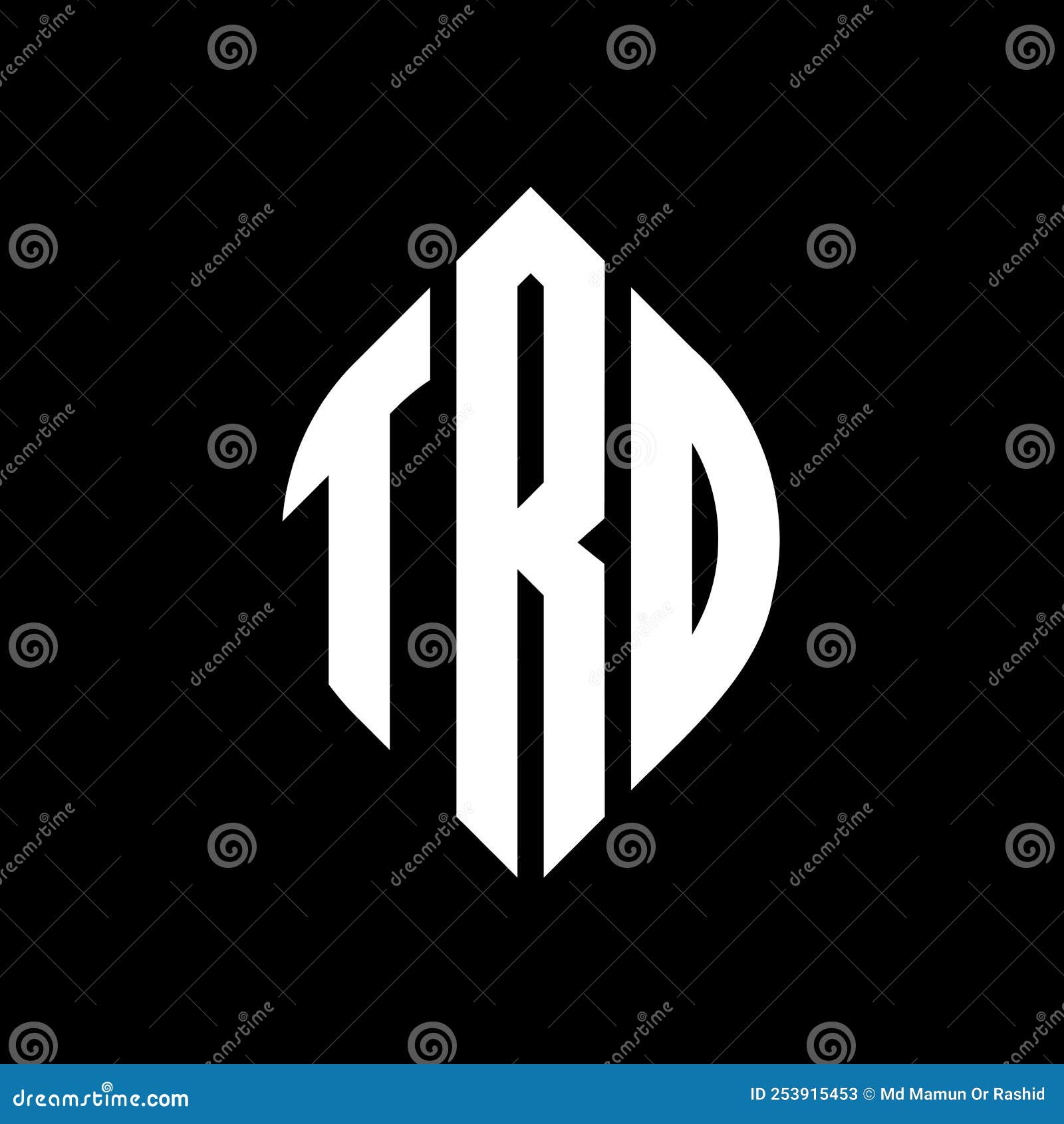 TRD Circle Letter Logo Design with Circle and Ellipse Shape. TRD ...