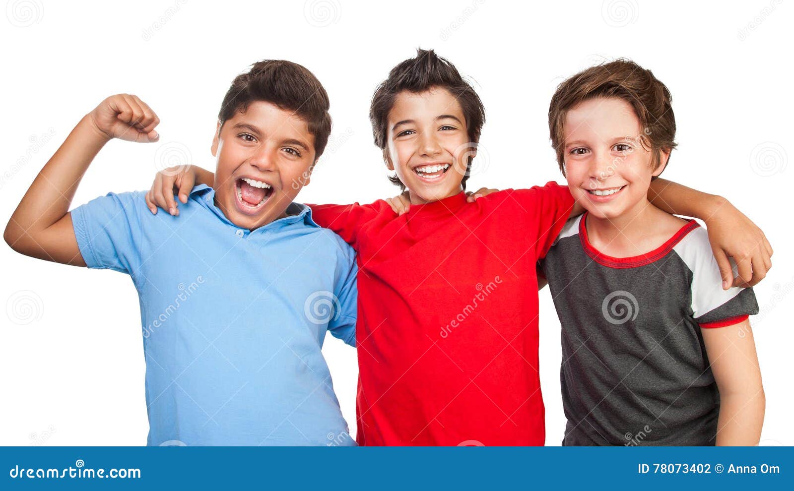 Tre amici felici fotografia stock. Immagine di gruppo - 78073402