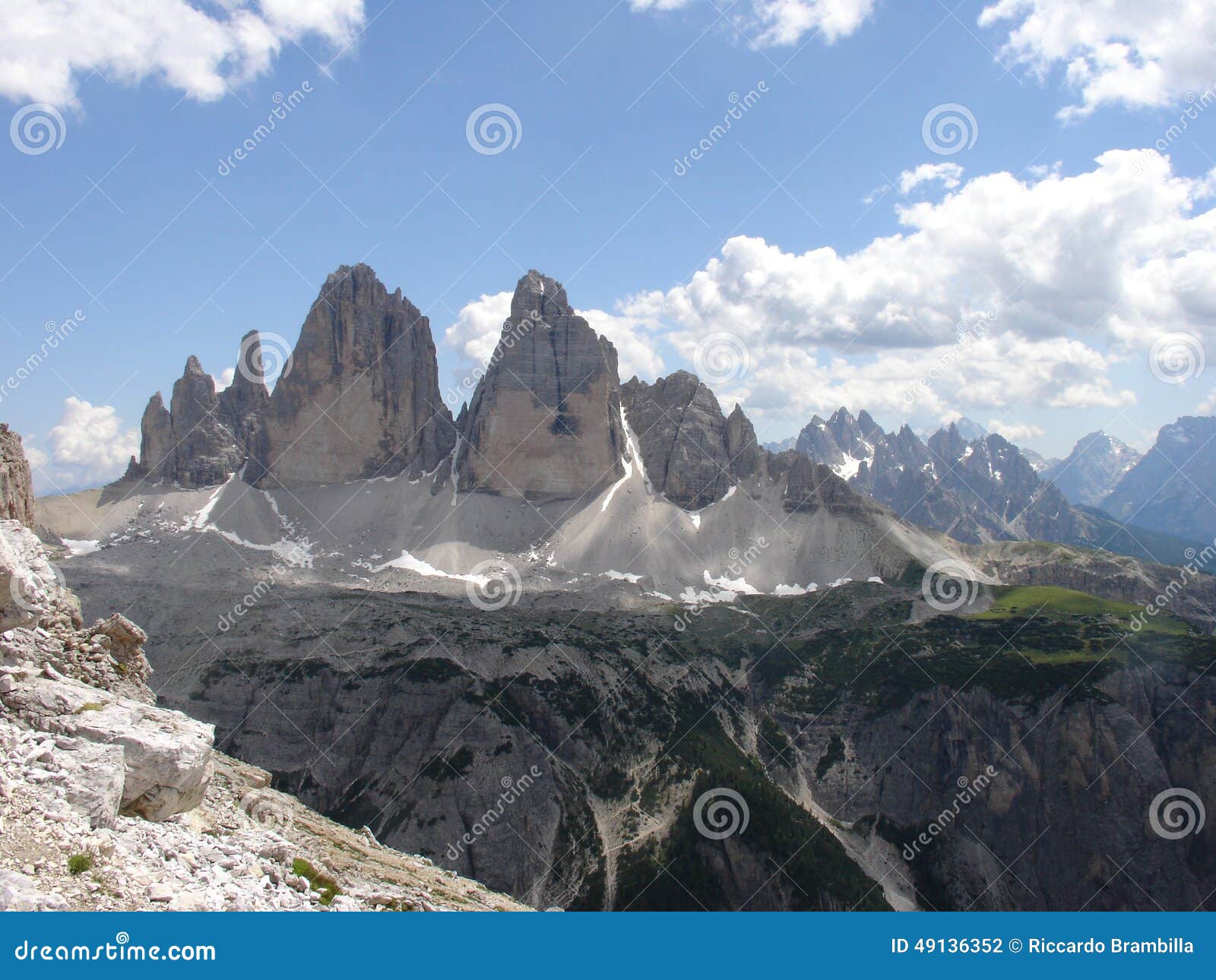 Tre Cime Lavaredo 3 stock photo. Image of adige, dolomite - 49136352