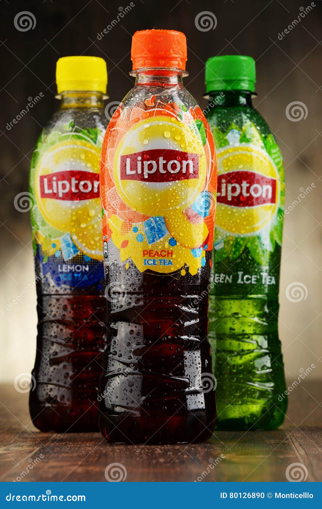 Tre Flaskor Av Läsken För Lipton Iste Redaktionell Foto - Bild av ...