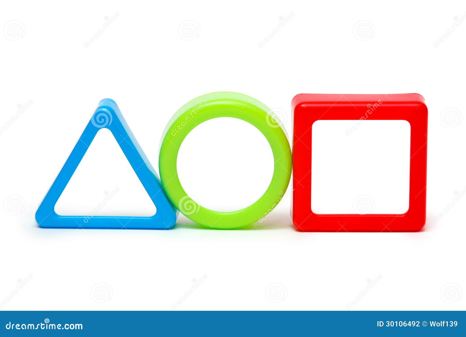 Tre Forme Geometriche Colorate Fotografia Stock - Immagine di imparare ...