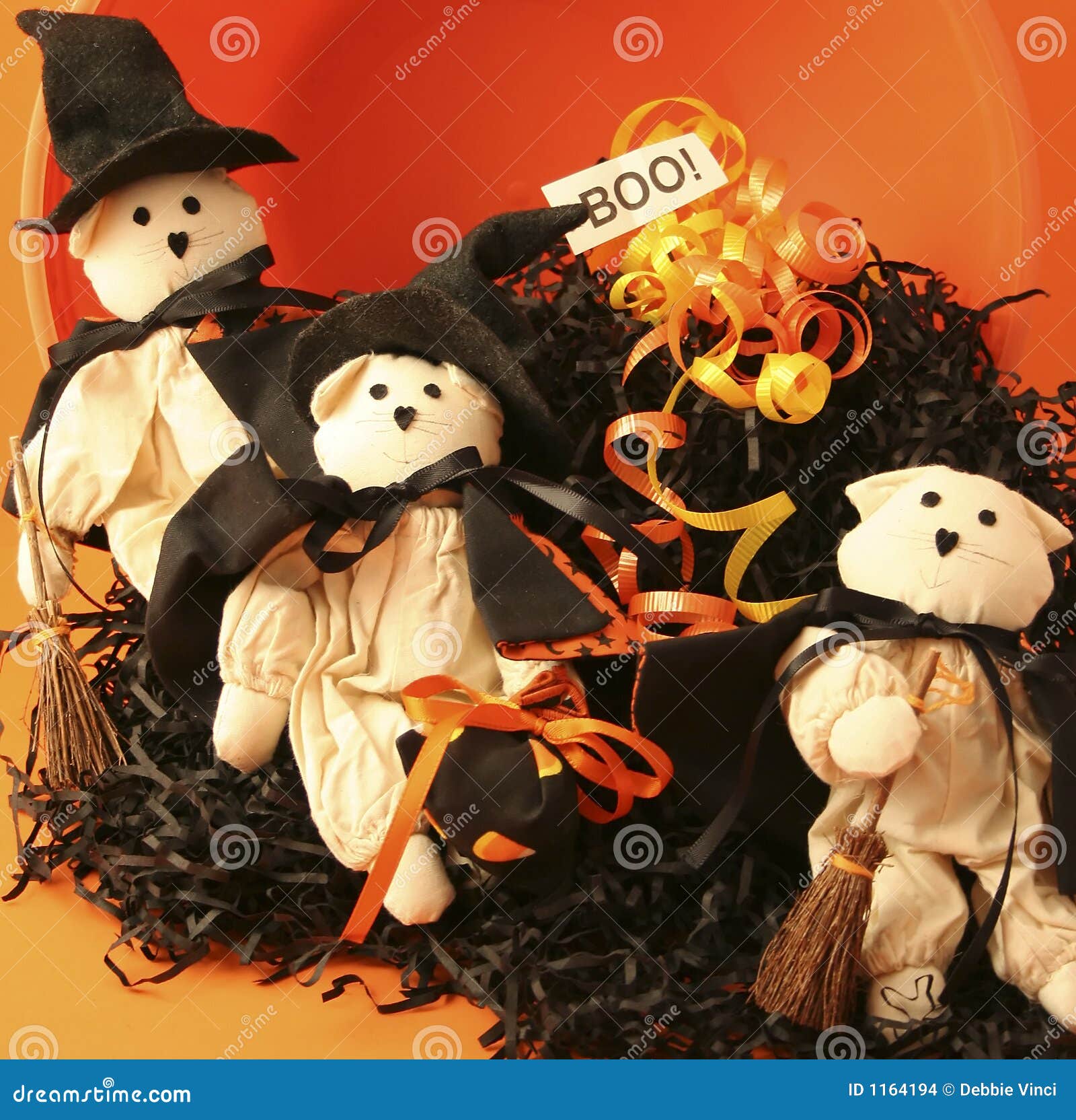 Tre Gatti Vestiti Come Streghe Fotografia Stock - Immagine di bambola ...