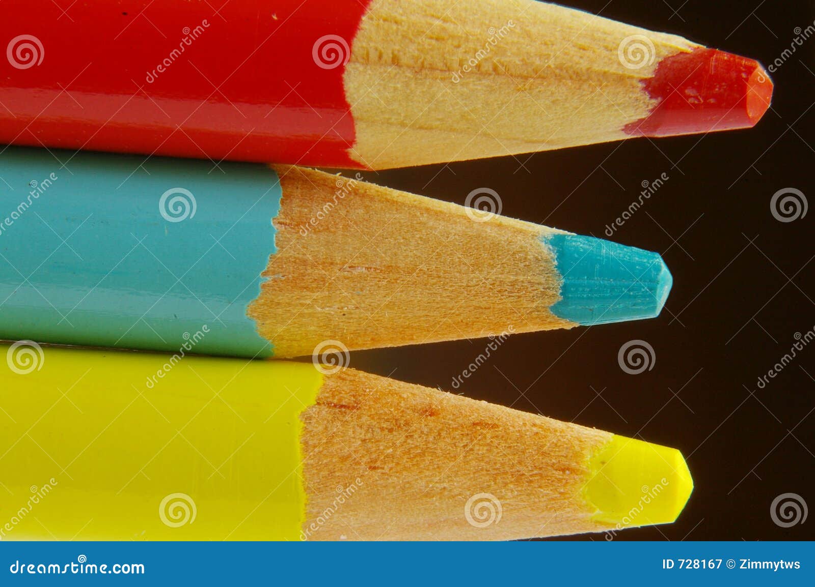 Tre matite immagine stock. Immagine di scuola, arte, artistico - 728167