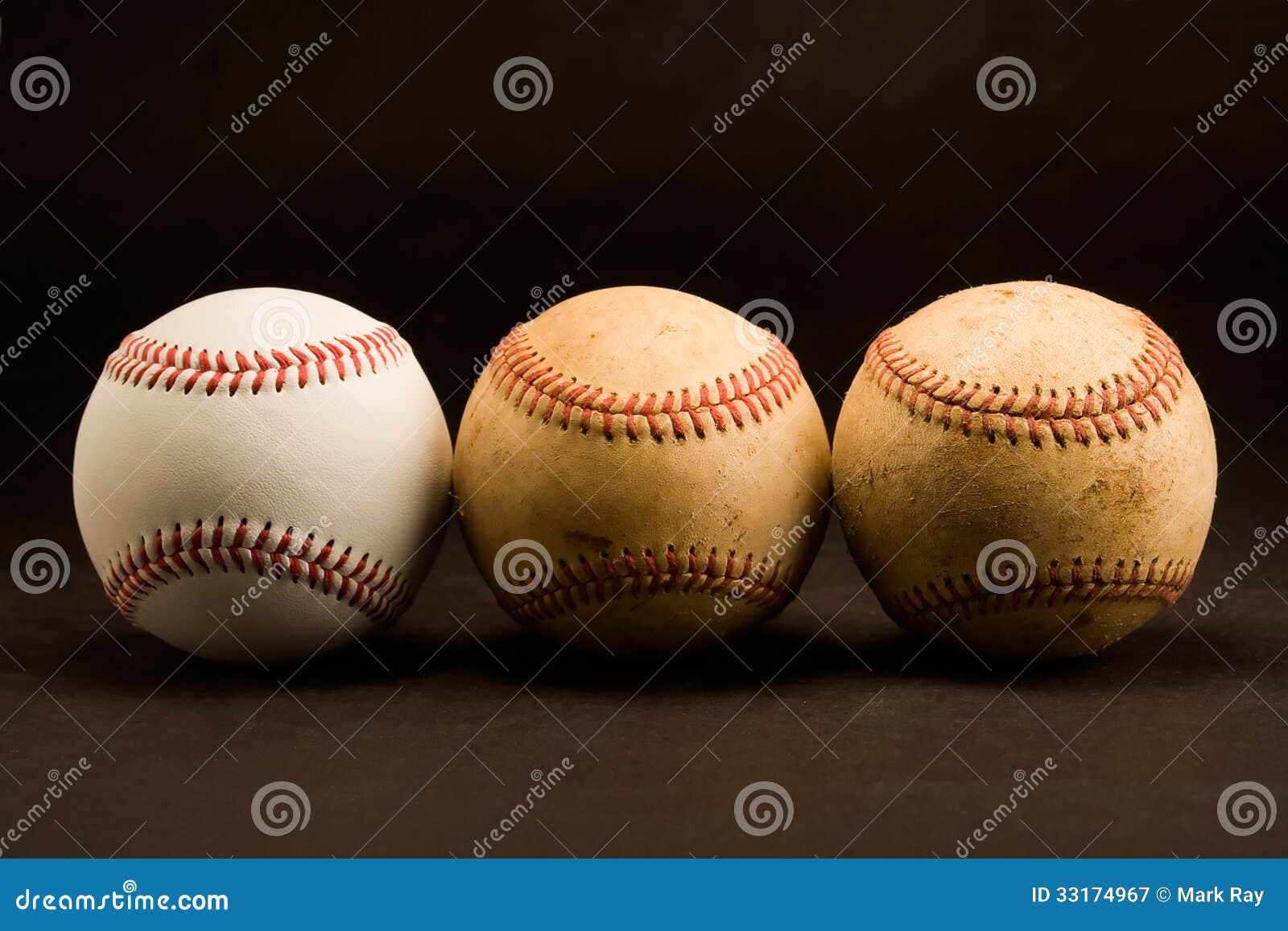 Tre palle immagine stock. Immagine di vecchio, sporco - 33174967