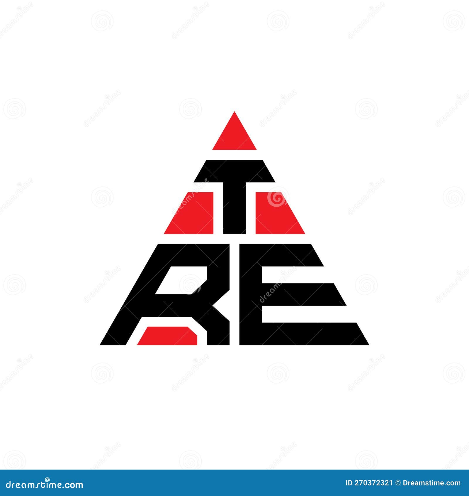 TRE Triangle Letter Logo Design with Triangle Shape. TRE Triangle Logo ...