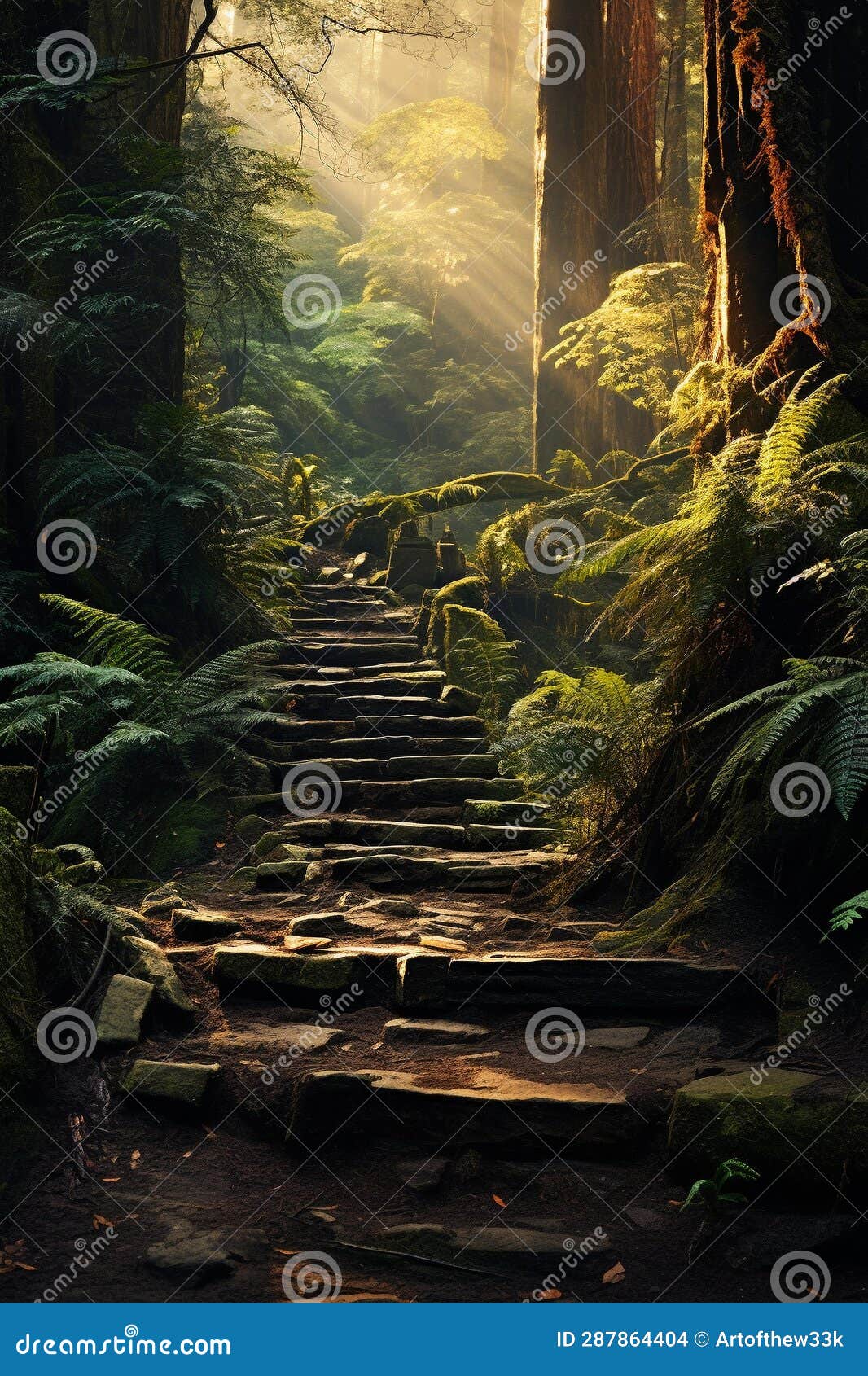 Treacherous Path: a Challenging Journey through Natures Obstacles Stock ...