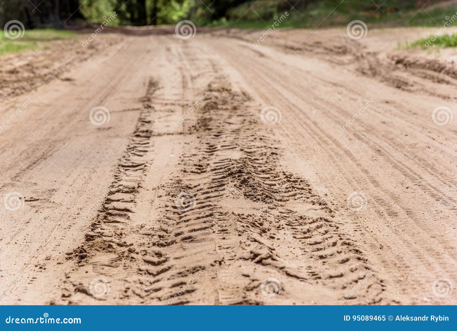 Tread Marks on Dry Rural Sandy Road Stock Image - Image of drive, dirty ...