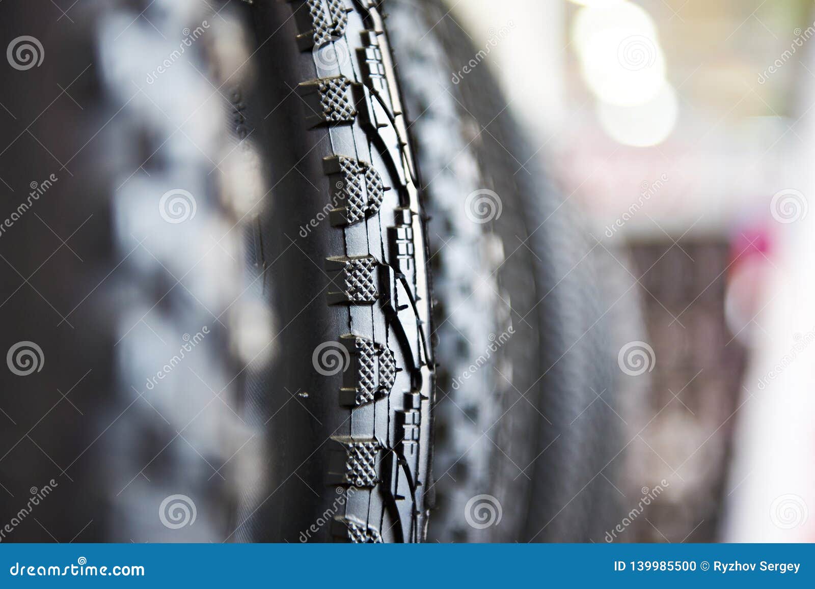 Tread Pattern Bicycle Tires Stock Photo - Image of tire, size: 139985500