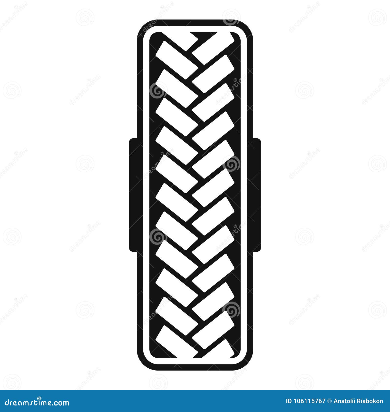 Tread Pattern Icon, Simple Style. Stock Vector - Illustration of simple ...