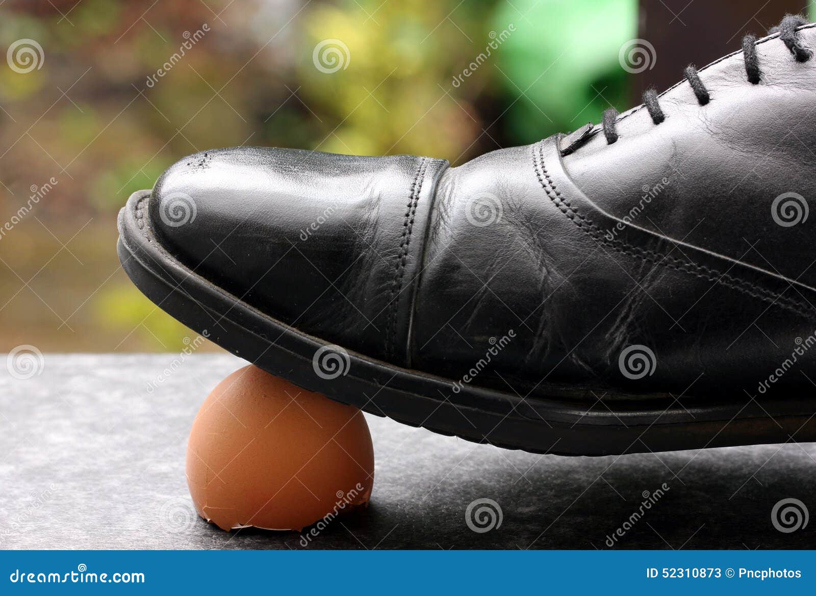 Treading on eggshell stock image. Image of caution, eggshell - 52310873
