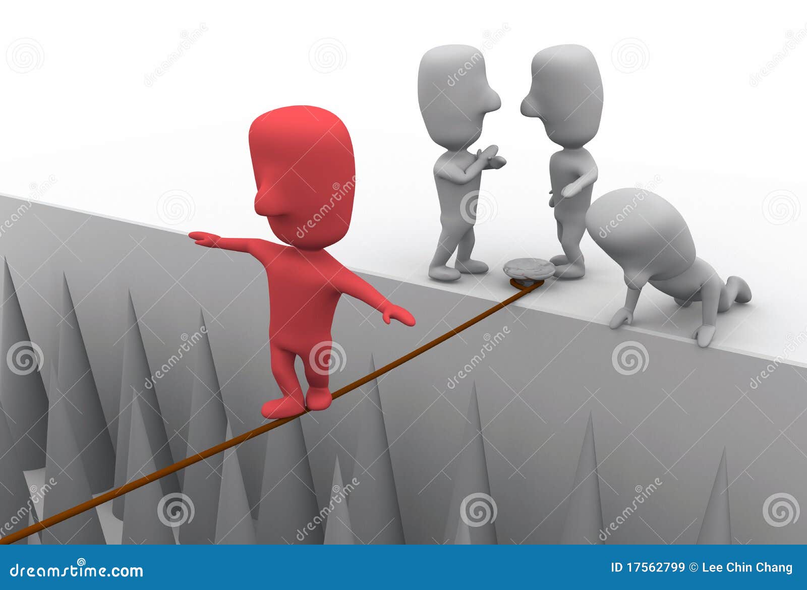 Treading on Thin Line stock illustration. Illustration of danger - 17562799