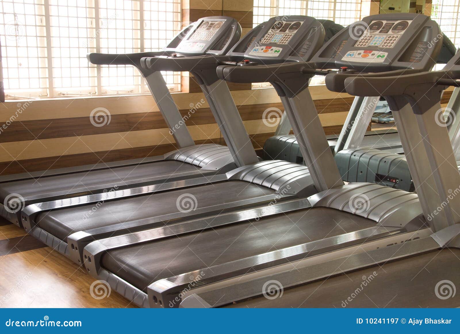 Treadmill stock image. Image of dumbbell, lifestyle, horizontal - 10241197