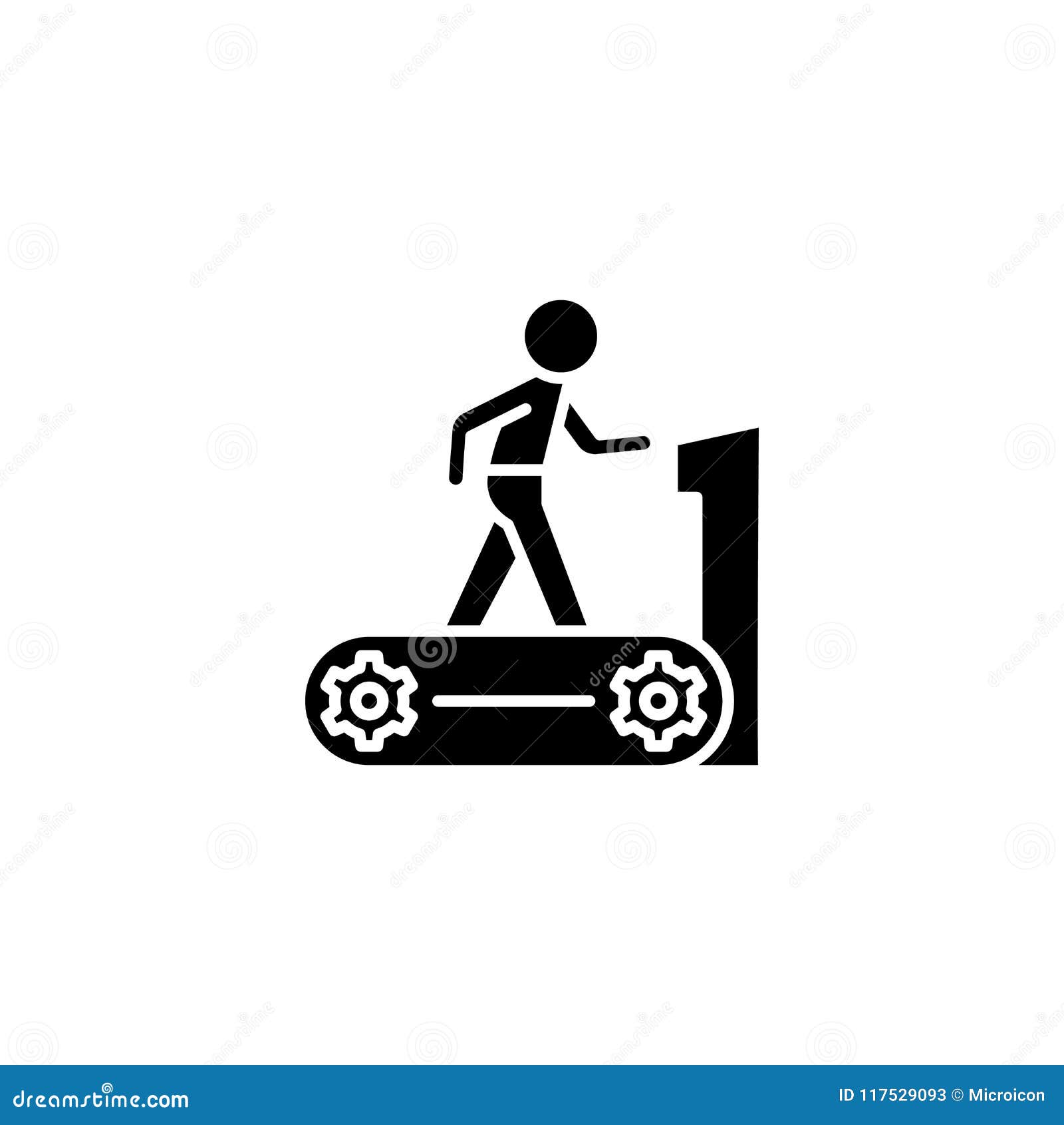 Treadmill Black Icon Concept. Treadmill Flat Vector Symbol, Sign ... Treadmill Black Icon Concept. Treadmill Flat Vector Symbol, Sign ...