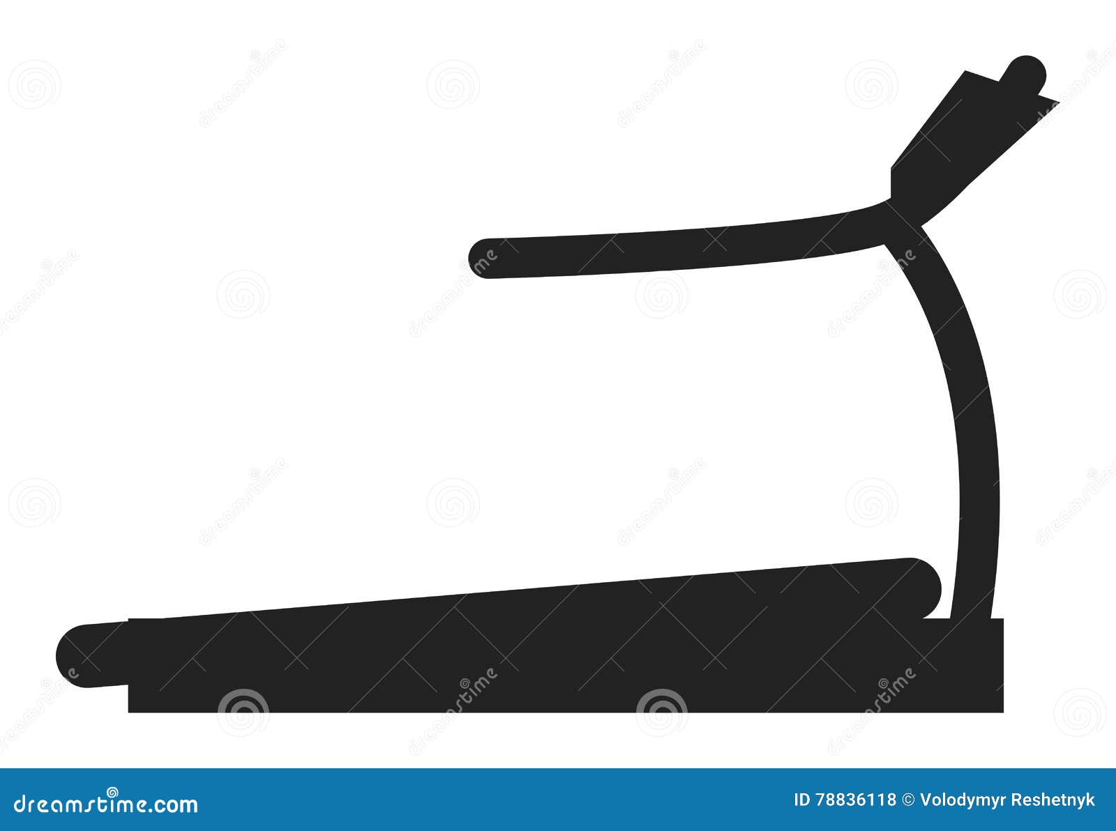 Treadmill Black and White Icon Stock Illustration - Illustration of ...