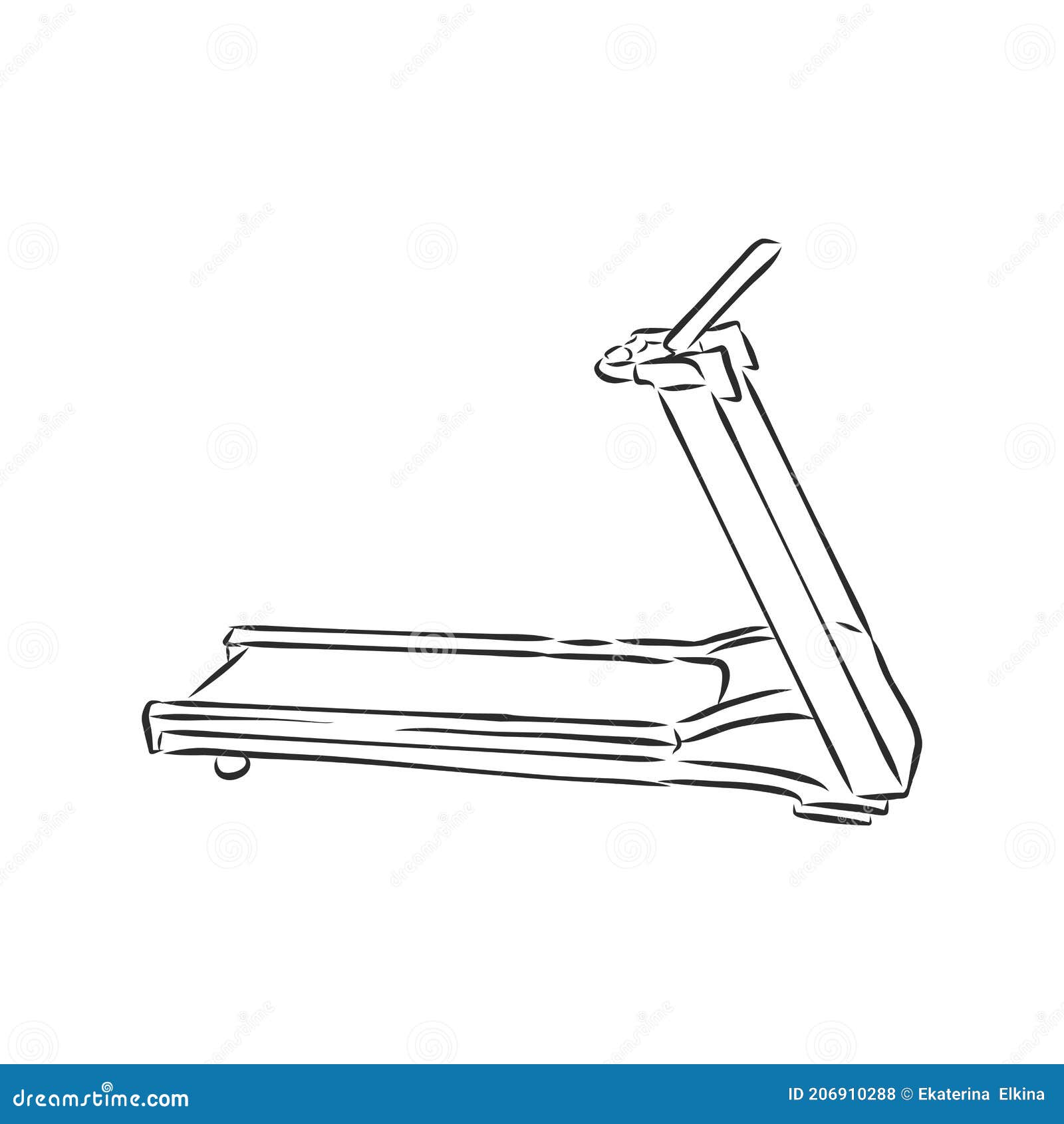 Treadmill Doodle Style Sketch Illustration Hand Drawn Vector Treadmill ...