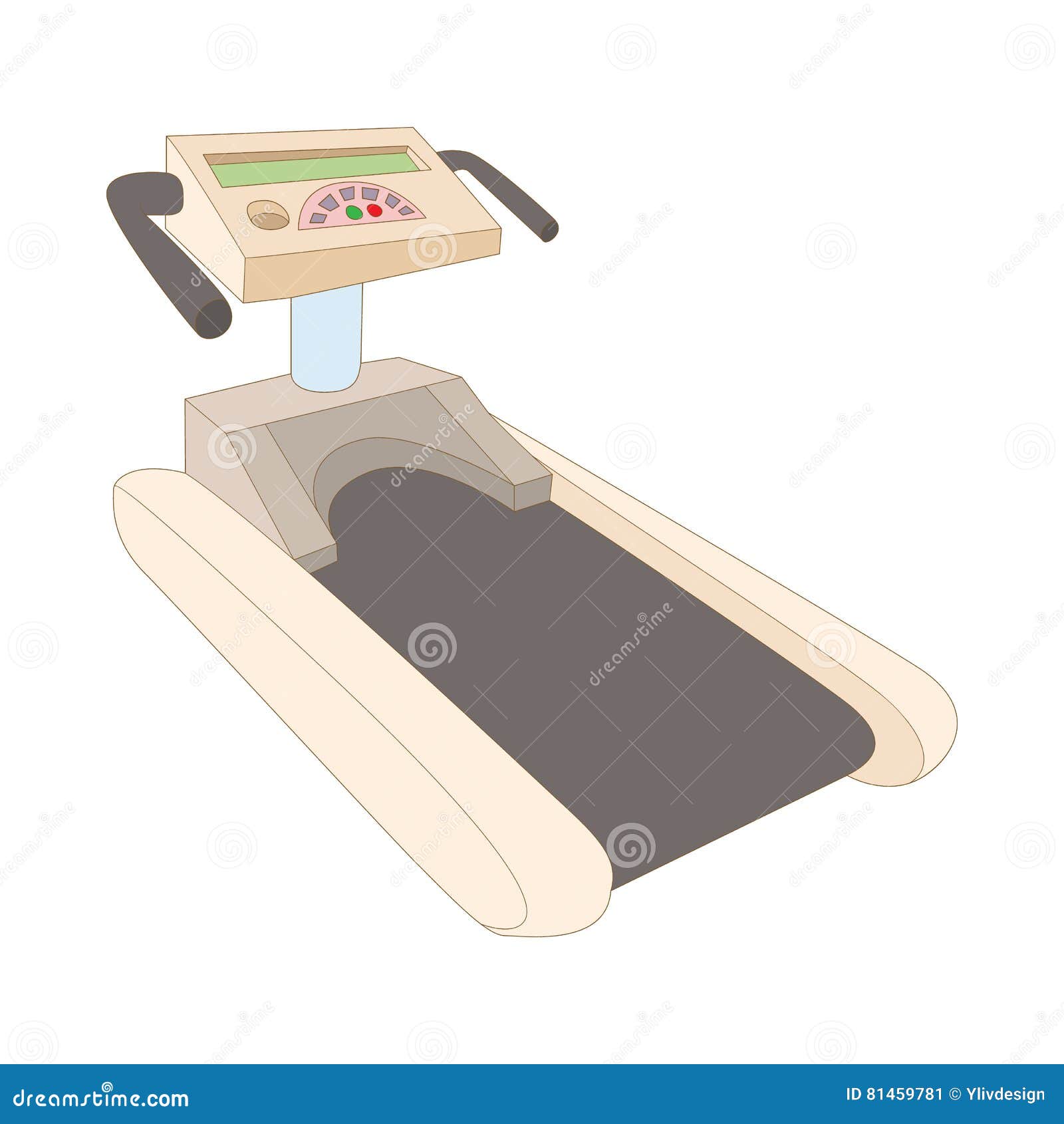 Treadmill Icon, Cartoon Style Stock Vector - Illustration of exercise ...