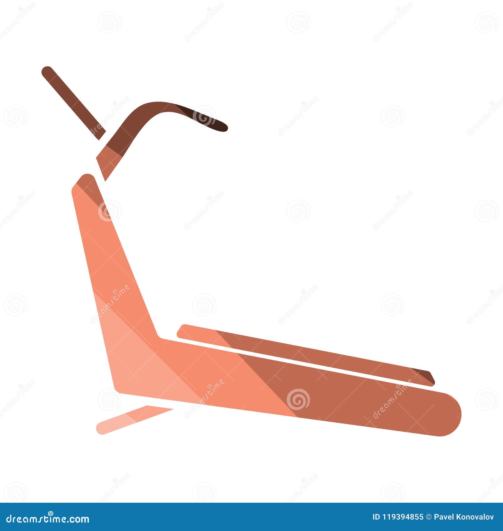 Treadmill icon stock vector. Illustration of muscular - 119394855