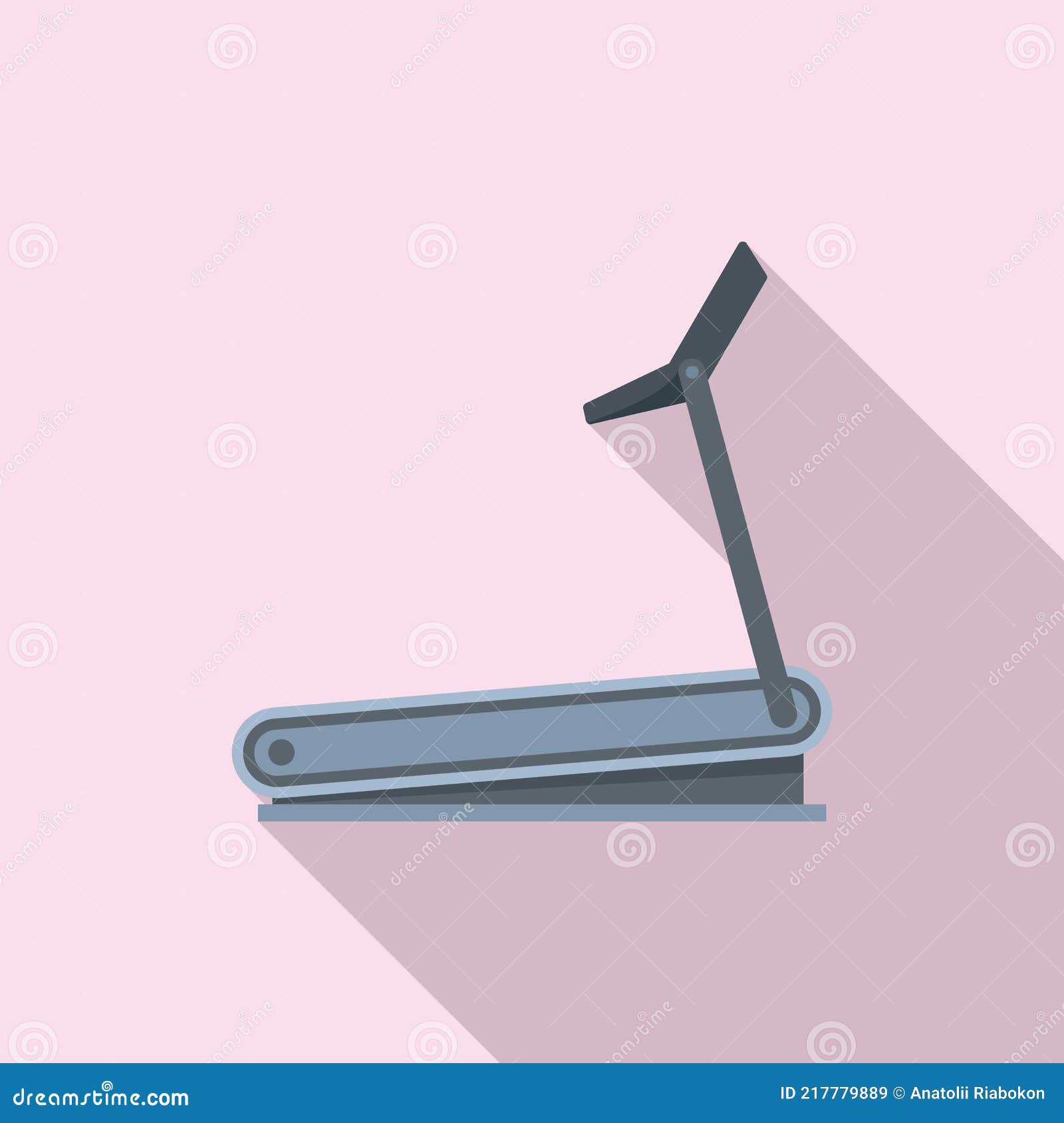 Treadmill icon, flat style stock vector. Illustration of runner - 217779889