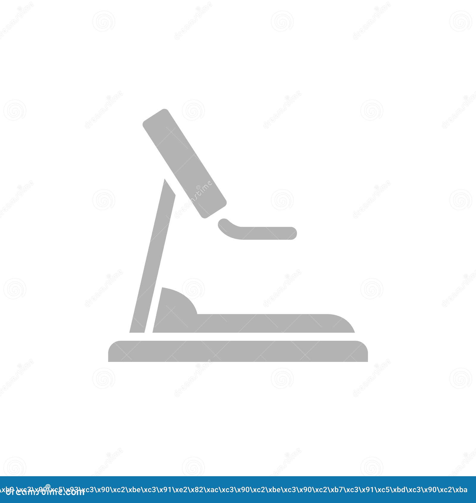 Treadmill Icon on White Background, Vector Illustration Stock Vector ...