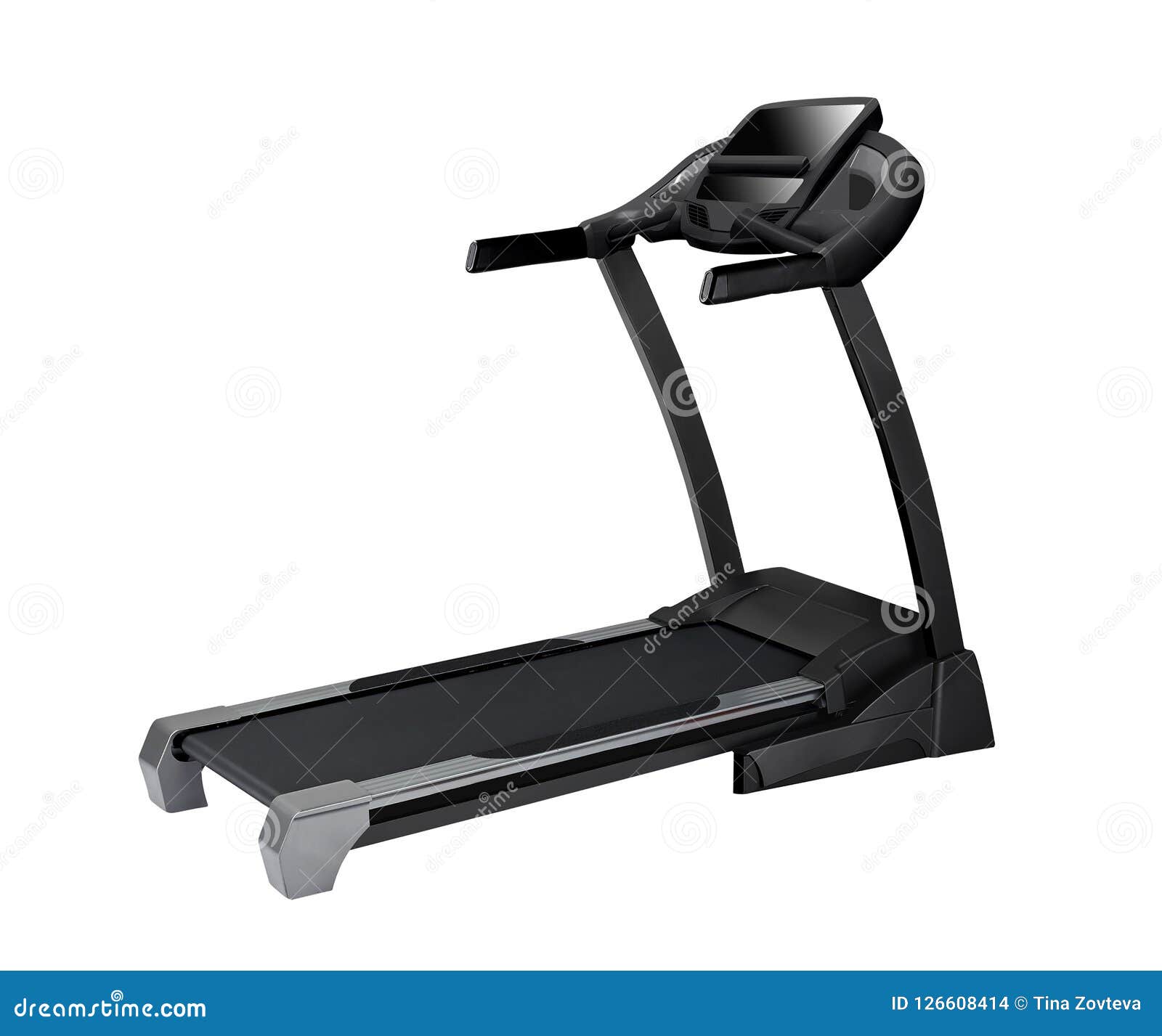 Treadmill Isolated on White Stock Illustration - Illustration of ...