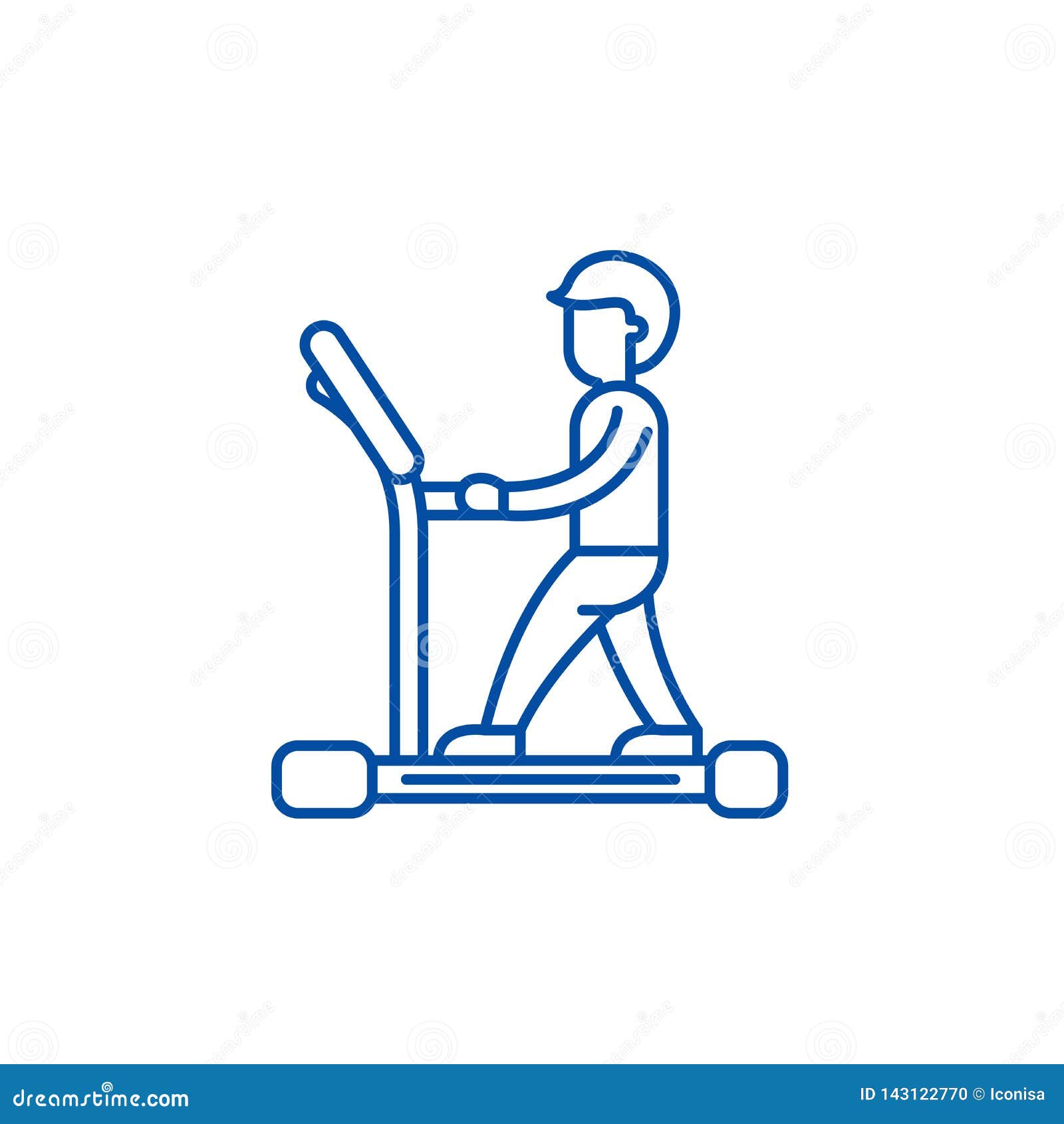 Treadmill Line Icon Concept. Treadmill Flat Vector Symbol, Sign ... Treadmill Line Icon Concept. Treadmill Flat Vector Symbol, Sign ...