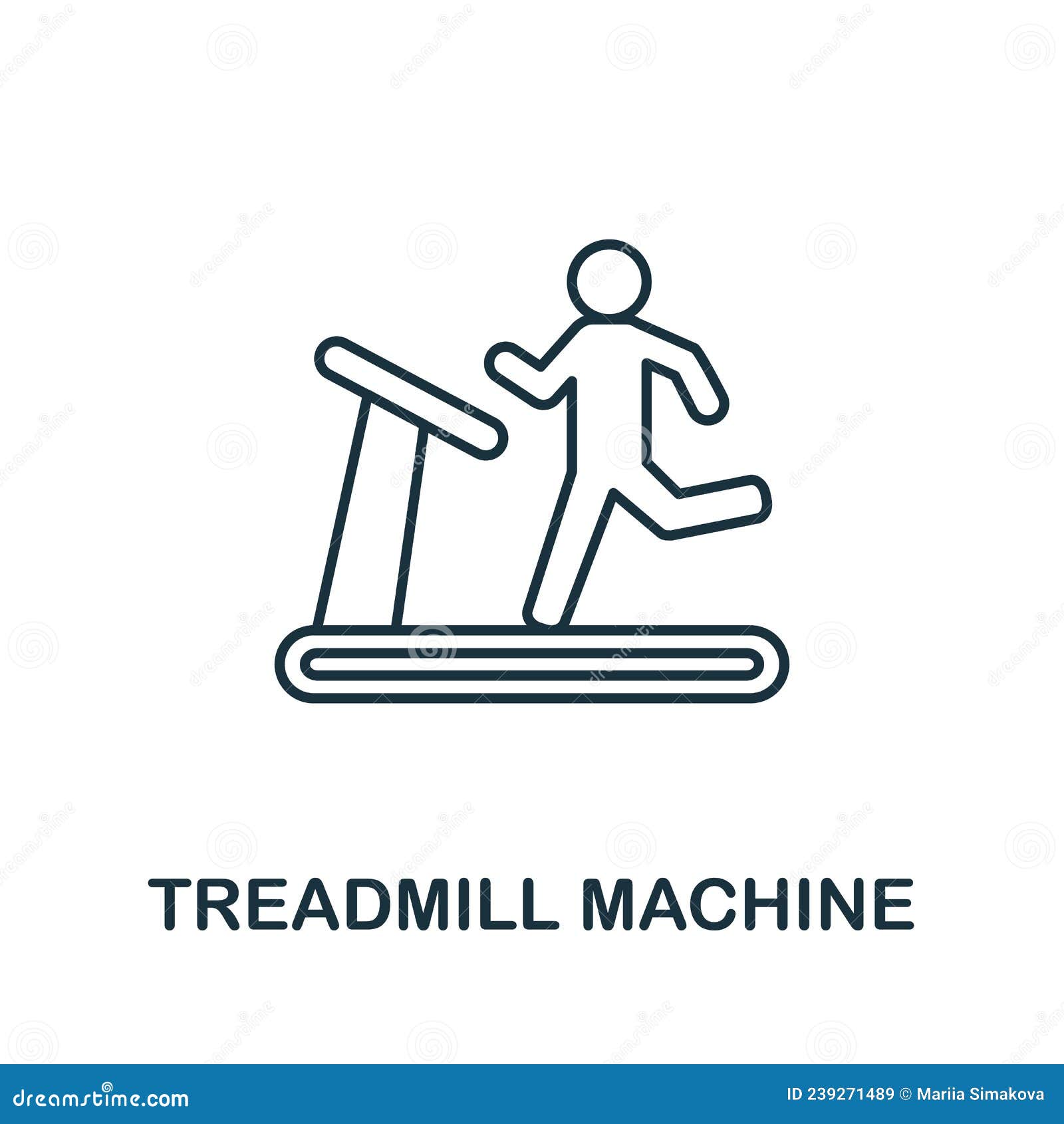 Treadmill Machine Icon. Line Element from Gym Collection. Linear ...