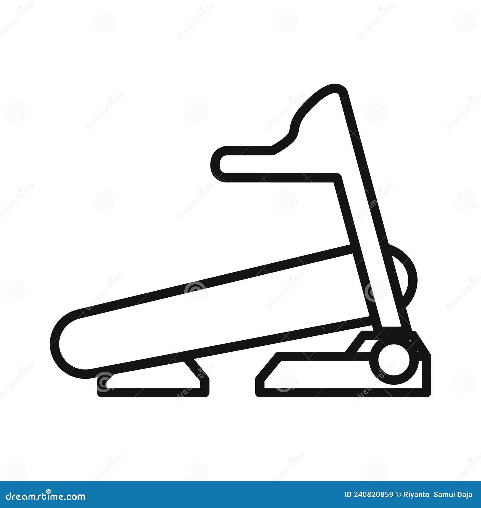 Treadmill Machine Plan Icon Illustration Design Stock Vector ...