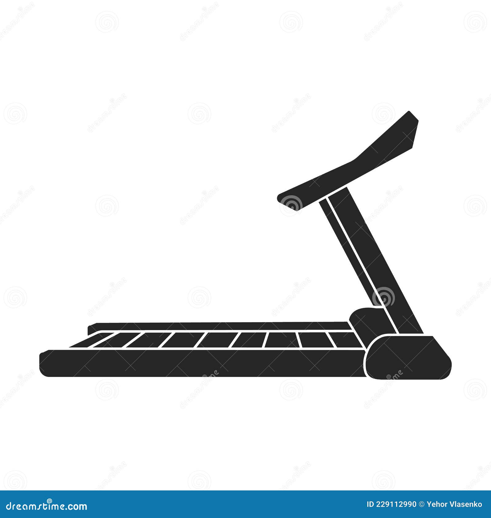 Treadmill Vector Icon.Black Vector Icon Isolated on White Background ...