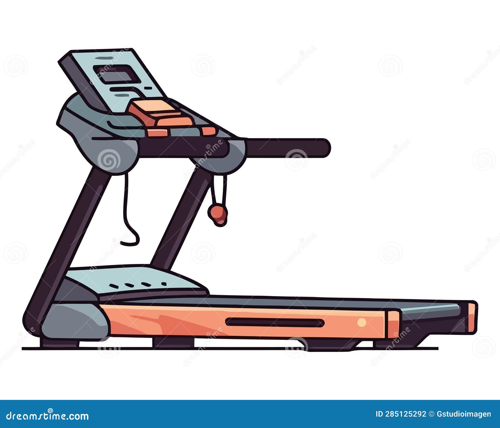 Treadmill Vector Illustration Stock Vector - Illustration of technology ...