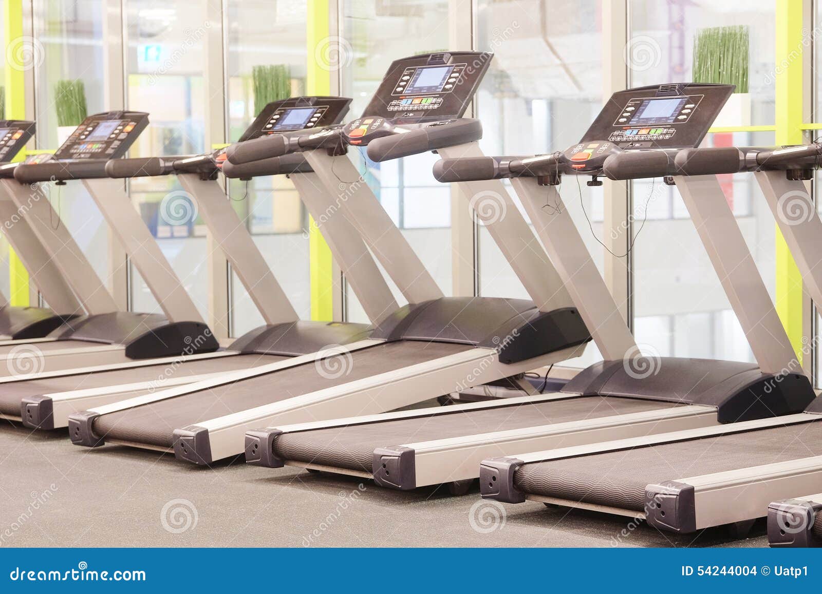 Treadmills stock photo. Image of athletic, care, muscular - 54244004