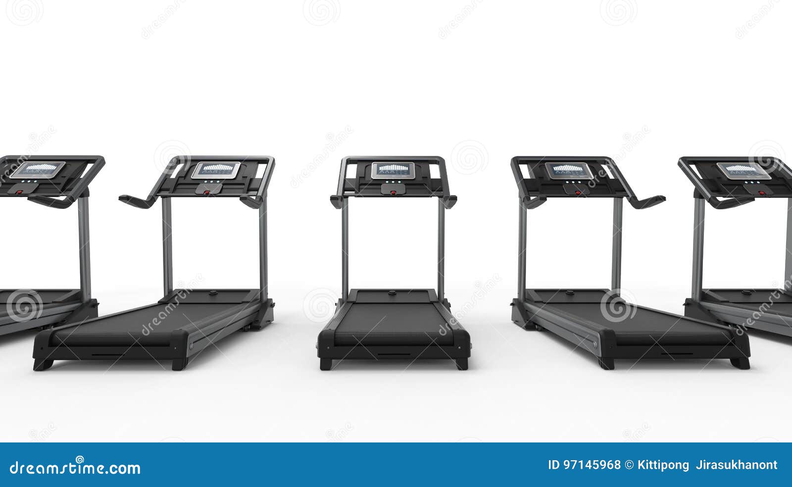 Two Men Running On Treadmills In Gym. Silhouette Of The City On The ...