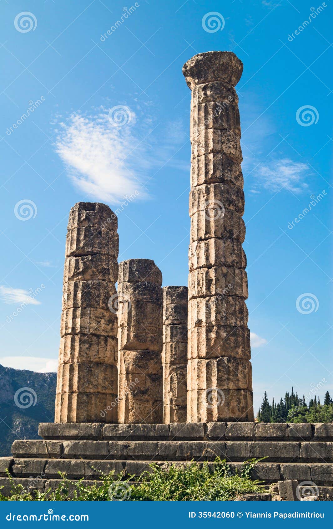 Treasure of the Athenians at Delphi Oracle Archaeological Site Stock ...