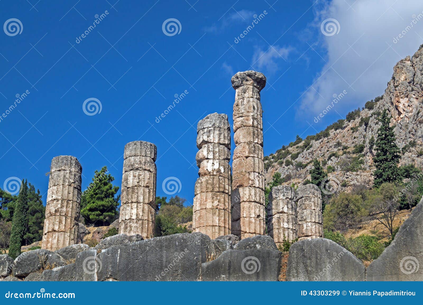Treasure of the Athenians at Delphi Oracle Stock Image - Image of ...