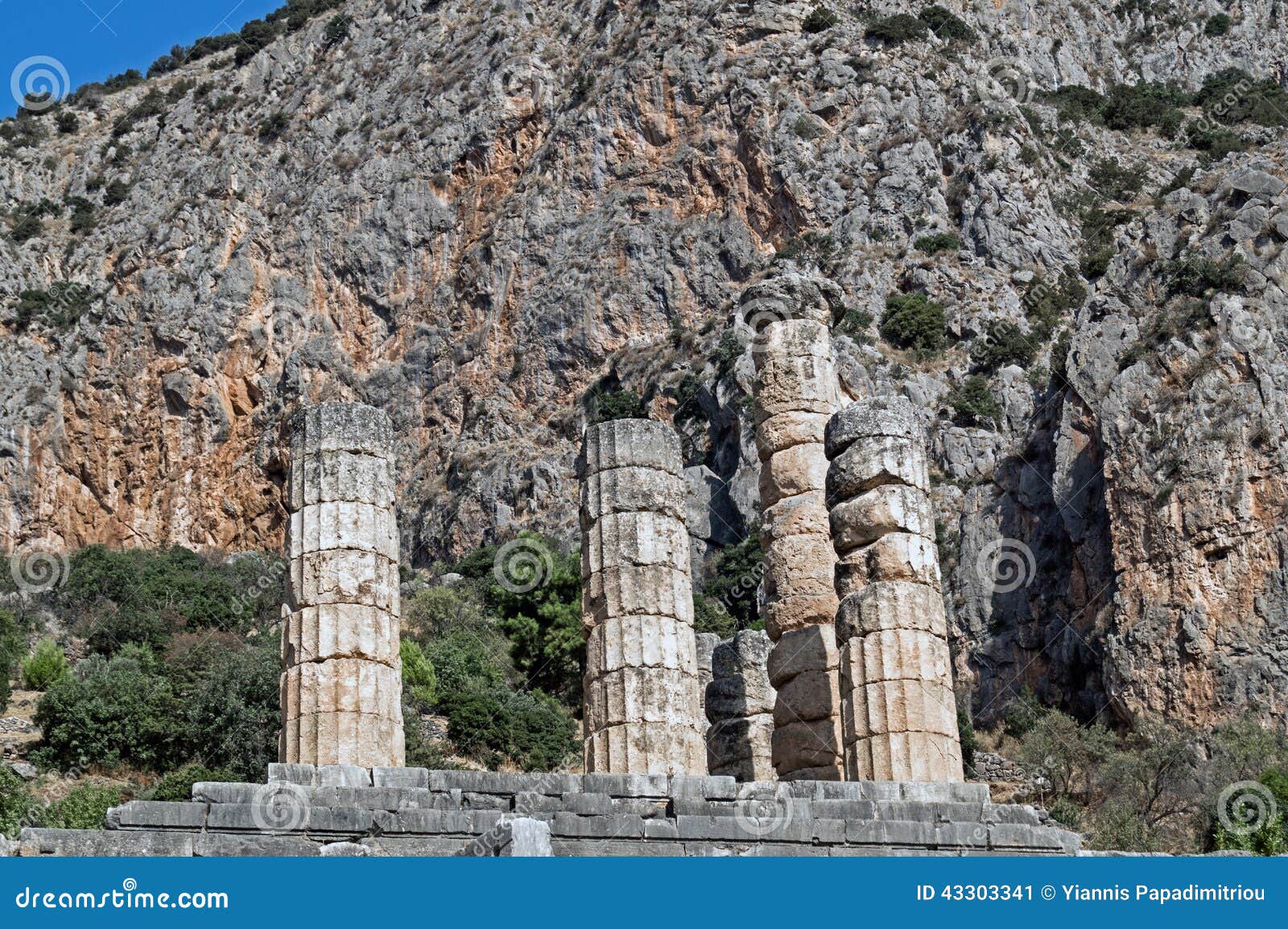 Treasure of the Athenians at Delphi Oracle Stock Image - Image of ...
