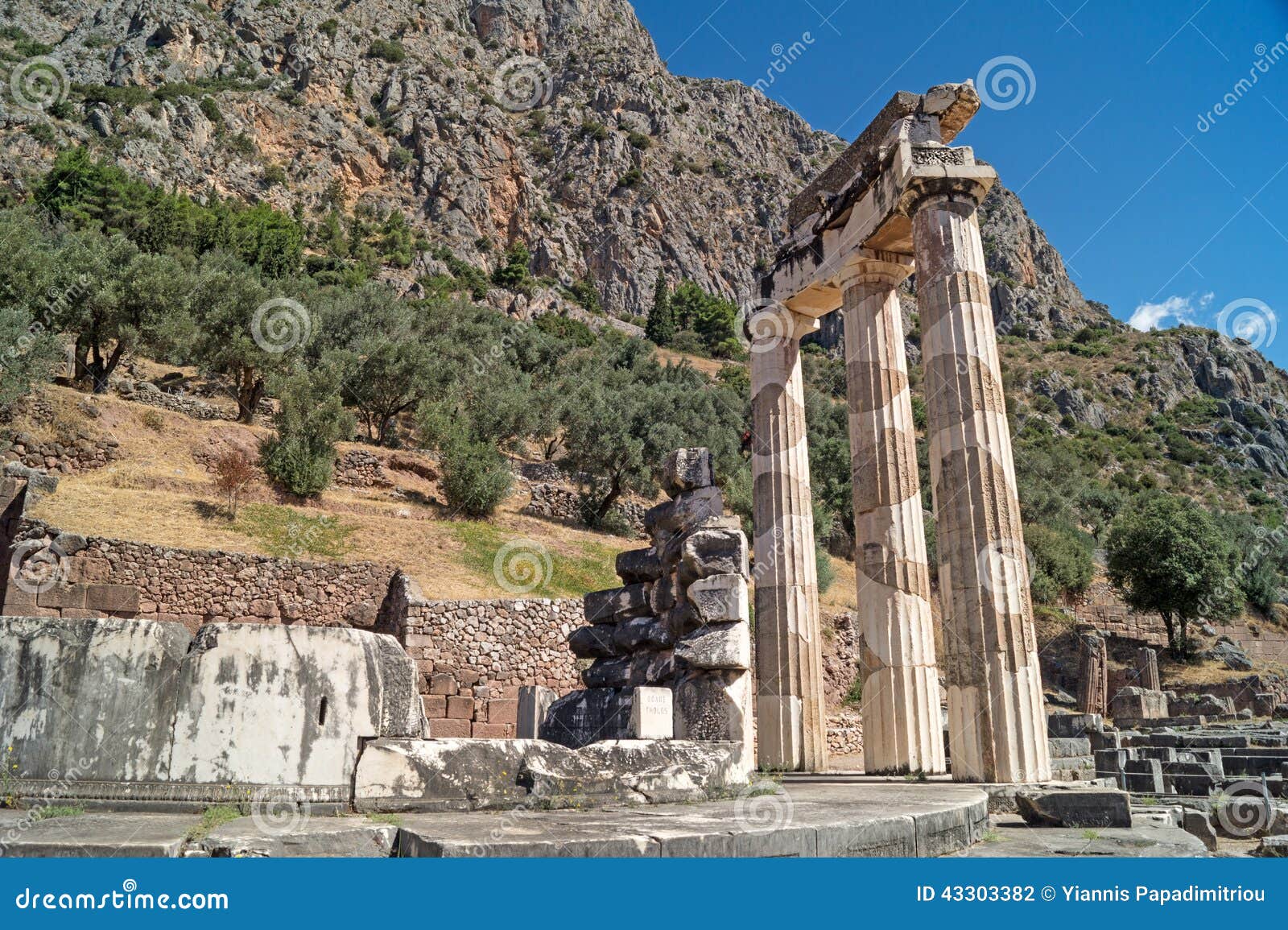 Treasure of the Athenians at Delphi Oracle Stock Photo - Image of ...