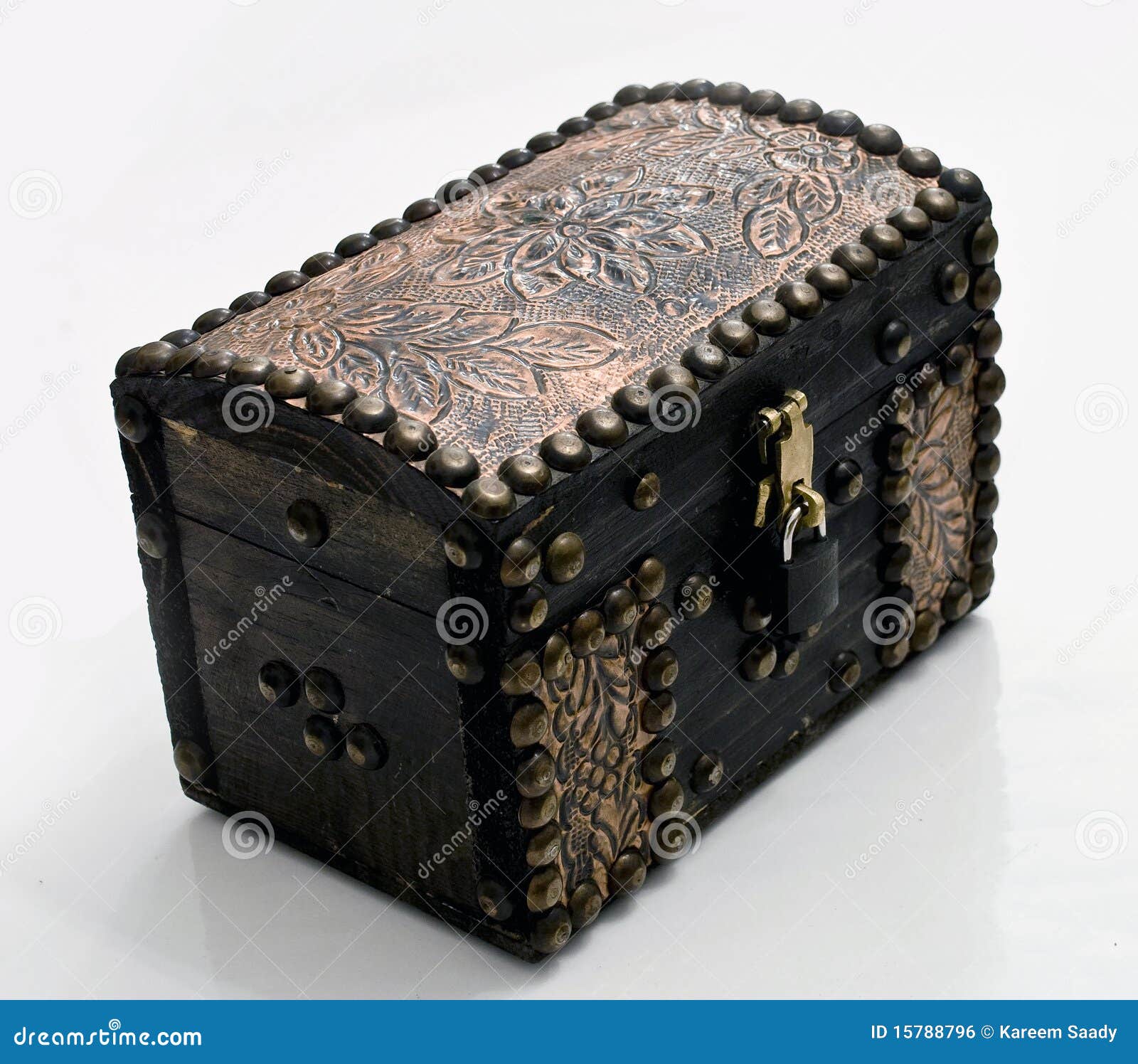 Treasure Box stock photo. Image of closed, earring, chain - 15788796