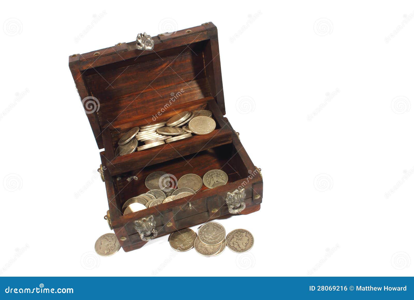 Treasure Box stock photo. Image of decoration, silver - 28069216
