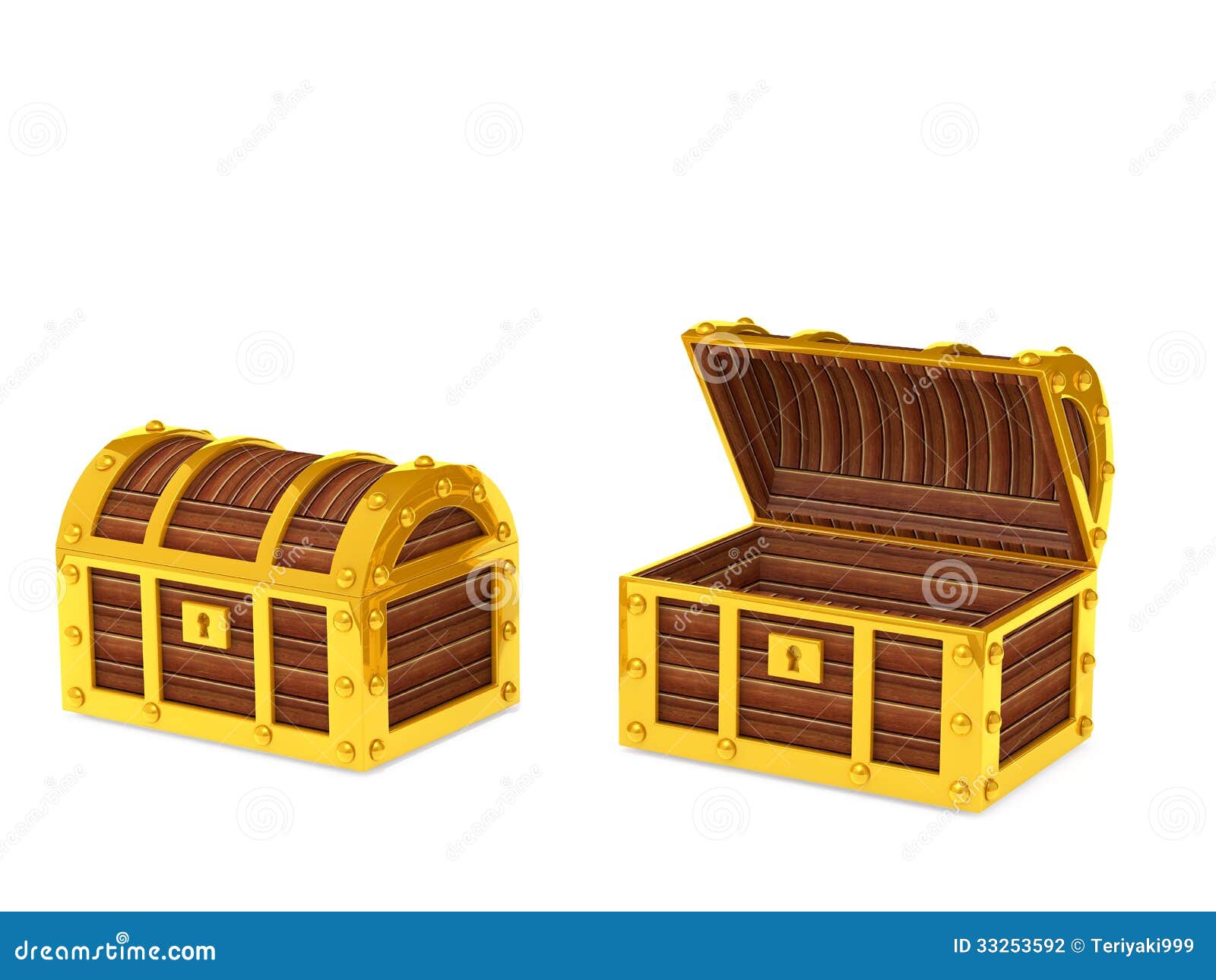 Open And Closed Treasure Chest
