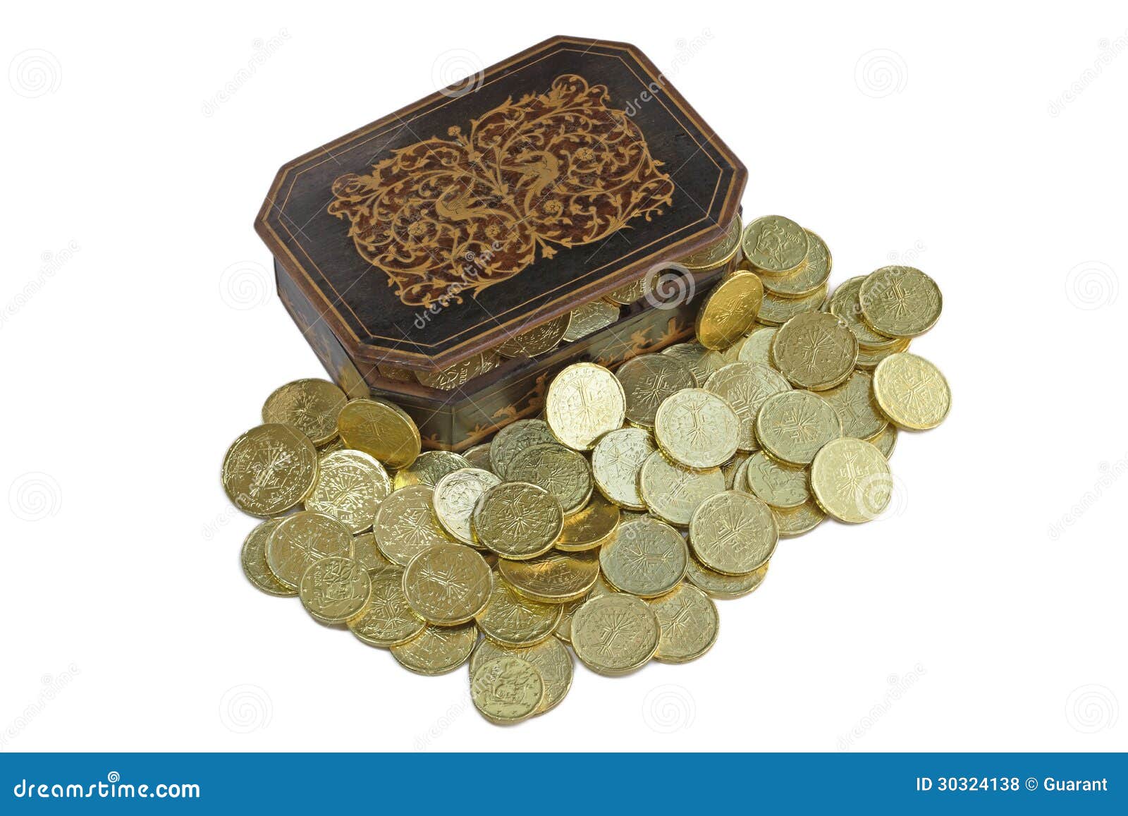 Treasure box stock photo. Image of coins, bullion, greed - 30324138