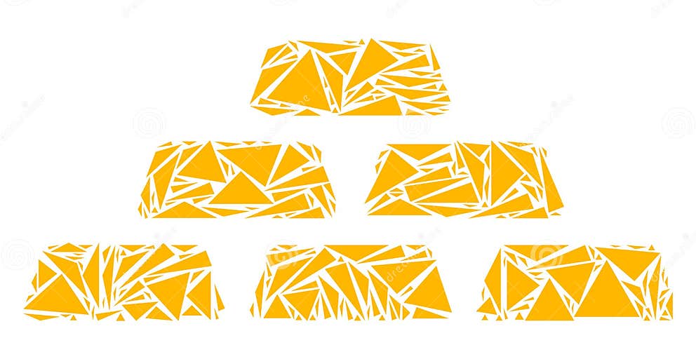 Treasure Bricks Collage of Triangles Stock Vector - Illustration of ...