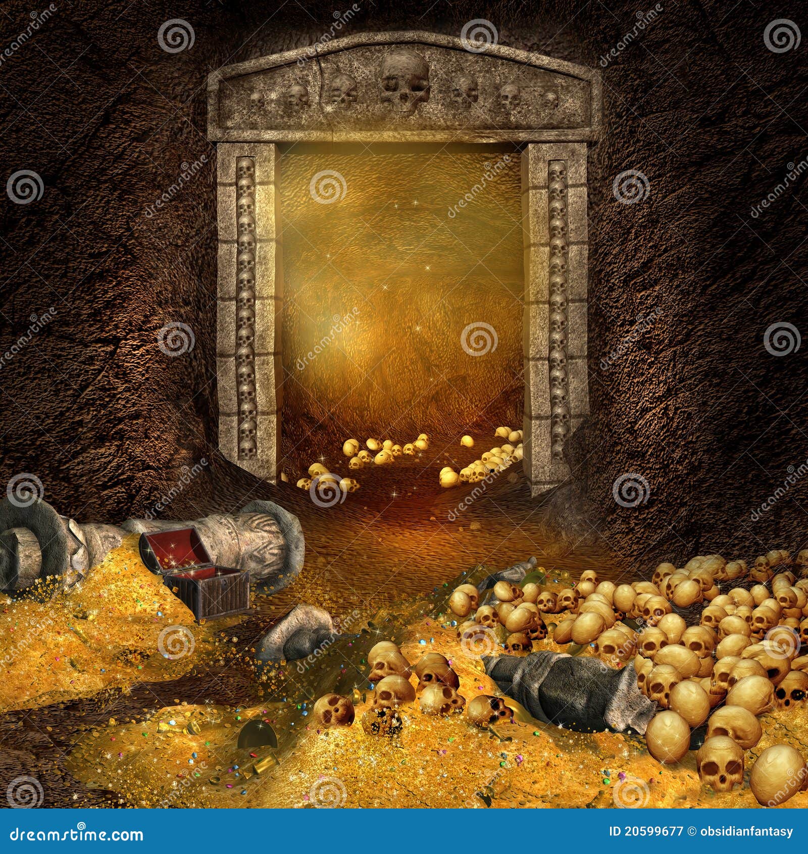 Treasure cave stock illustration. Illustration of entrance - 20599677